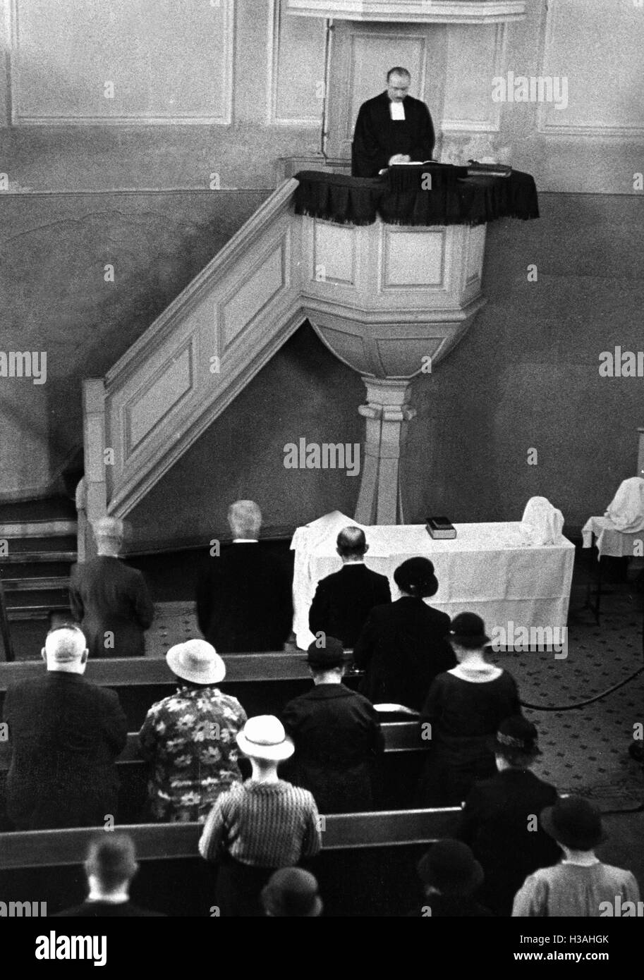 Reformed church pulpit Black and White Stock Photos & Images - Alamy