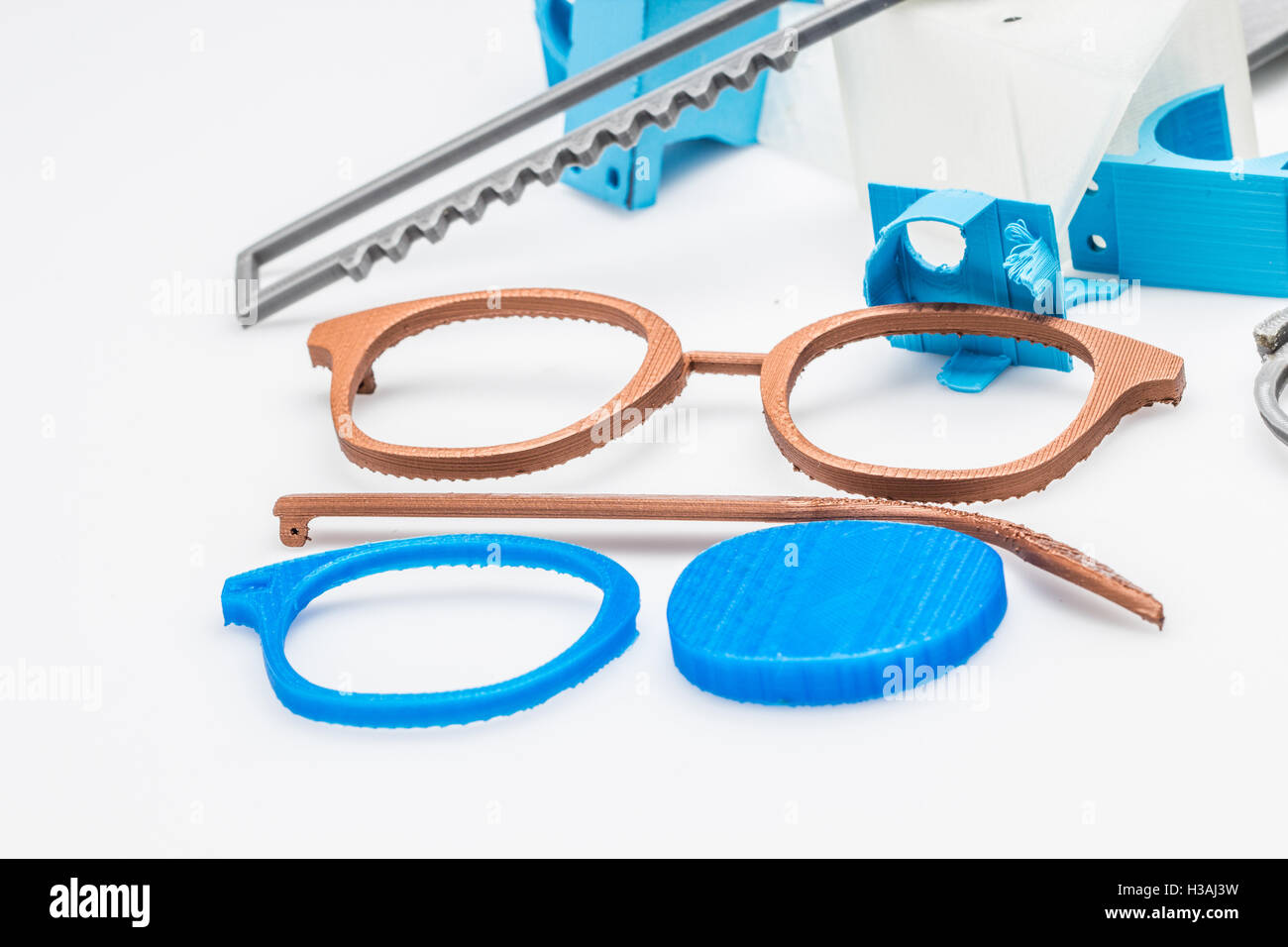 Working with plastic parts made by computer designs and 3d printed by ...