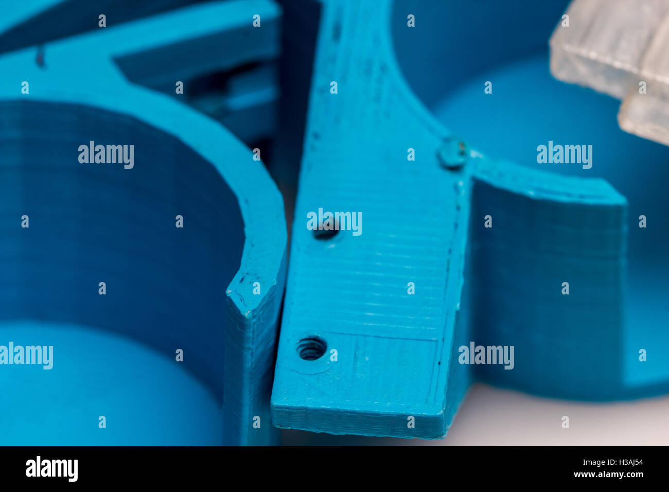 Blue 3dprinted details Stock Photo - Alamy