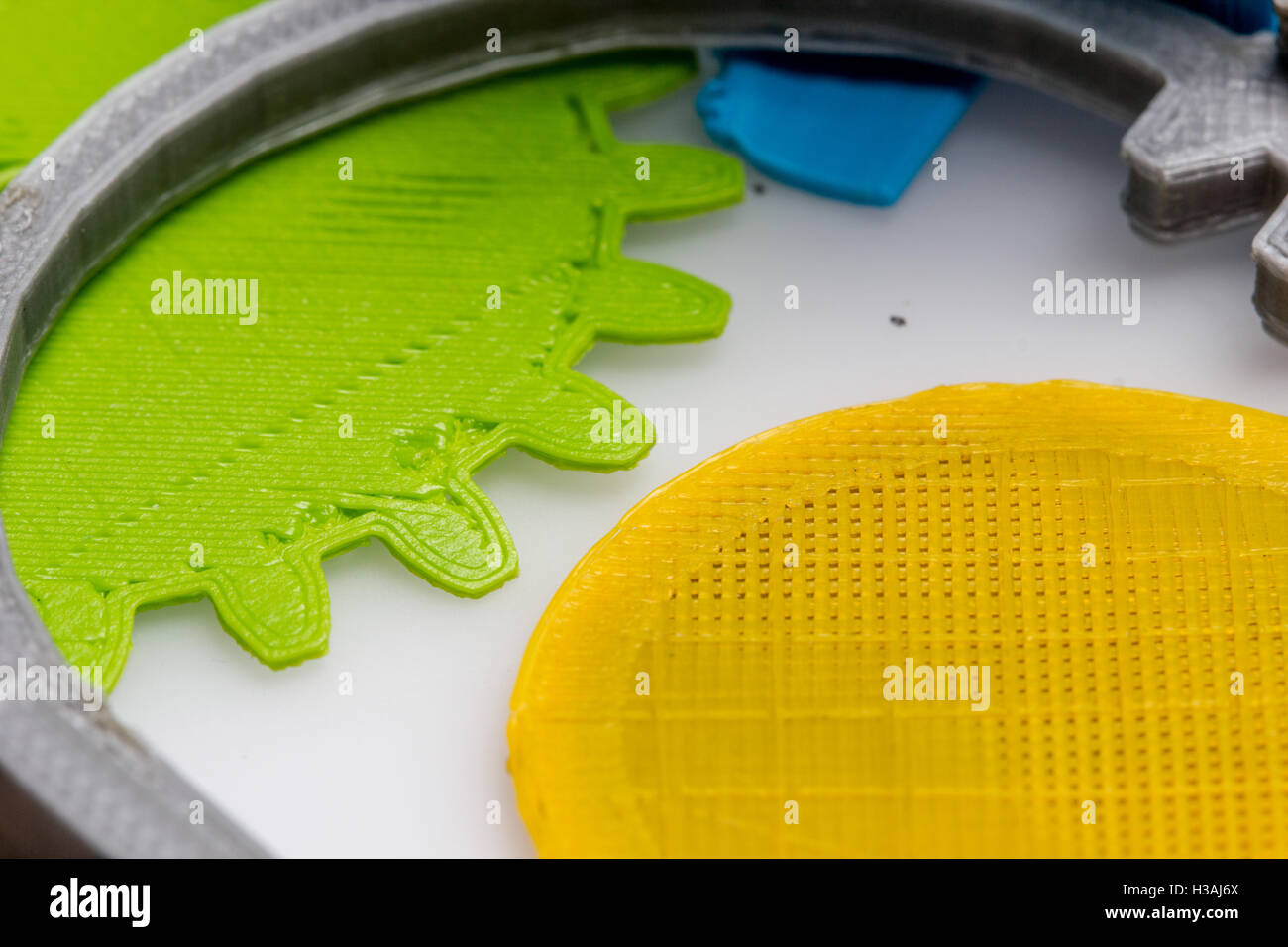 Working with plastic parts made by computer designs and 3d printed by ...
