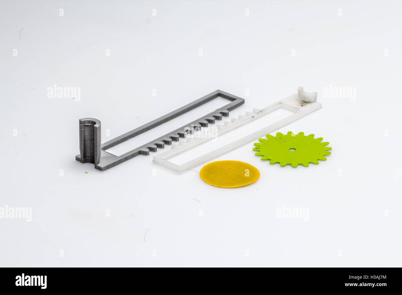 Working with plastic parts made by computer designs and 3d printed by ...