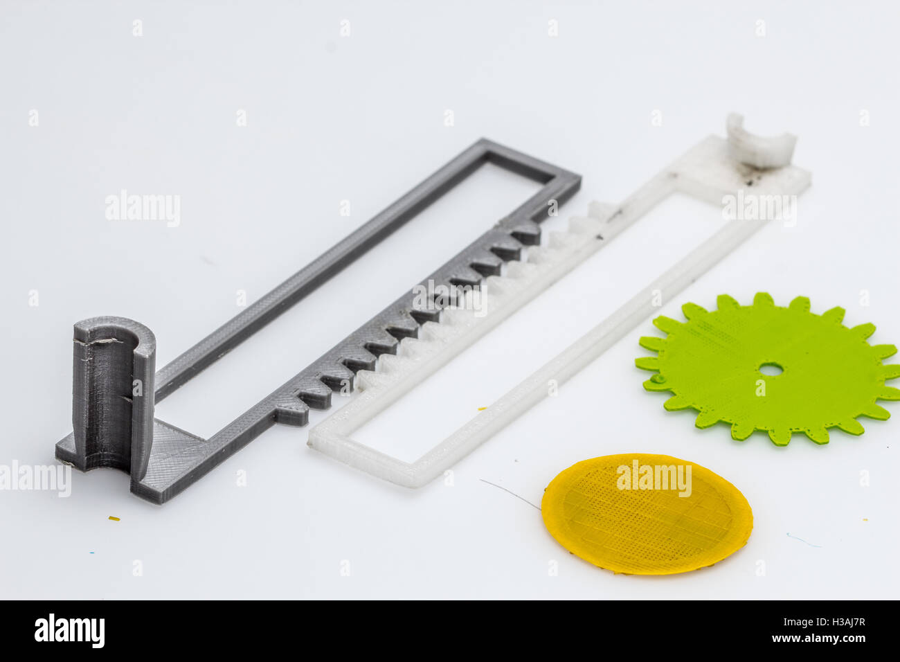 Working with plastic parts made by computer designs and 3d printed by ...