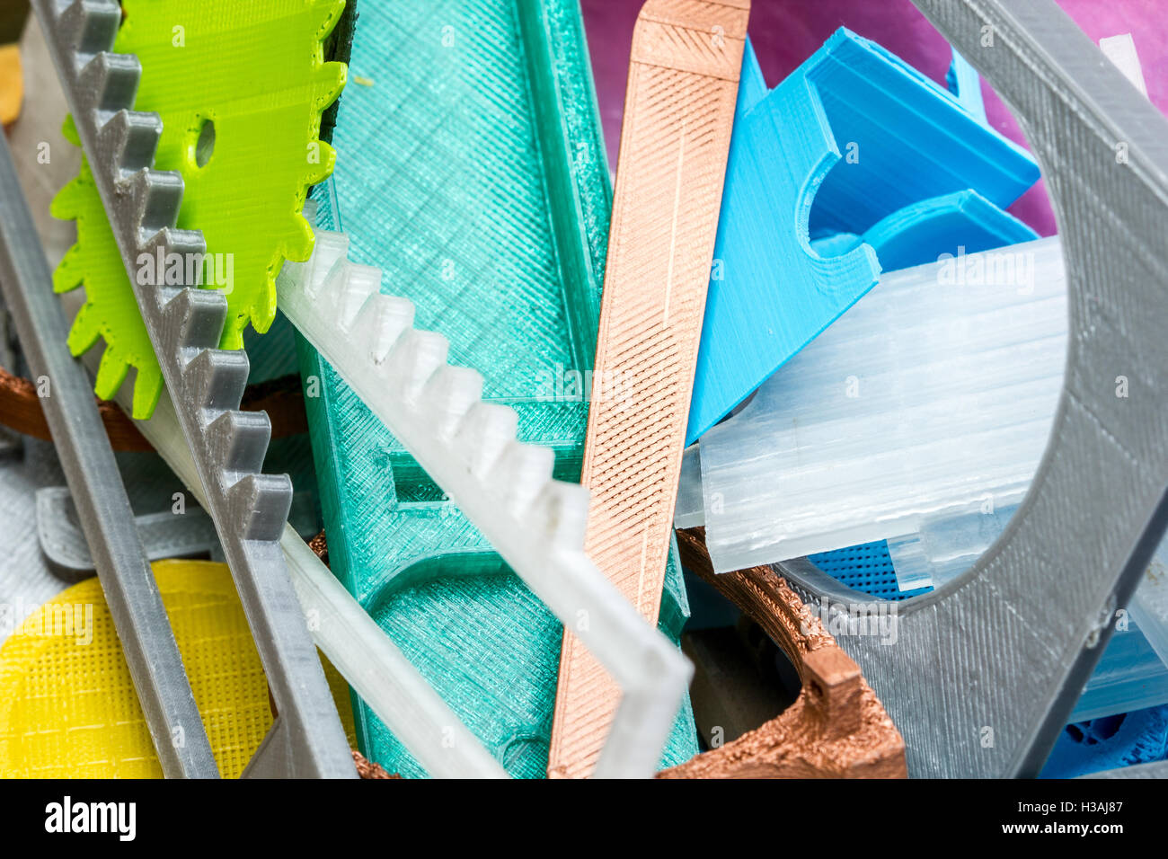 Working with plastic parts made by computer designs and 3d printed by ...