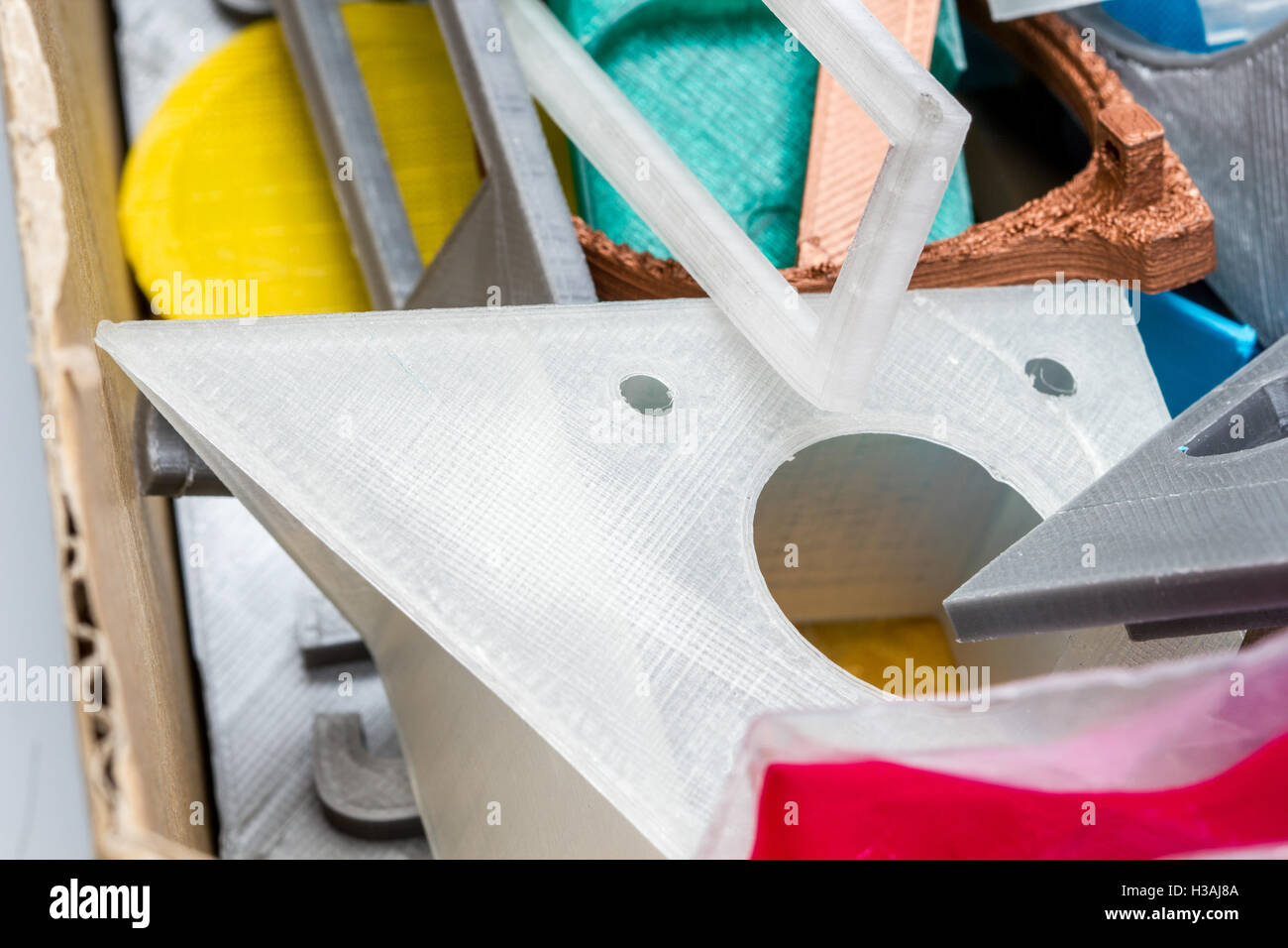 Working with plastic parts made by computer designs and 3d printed by ...