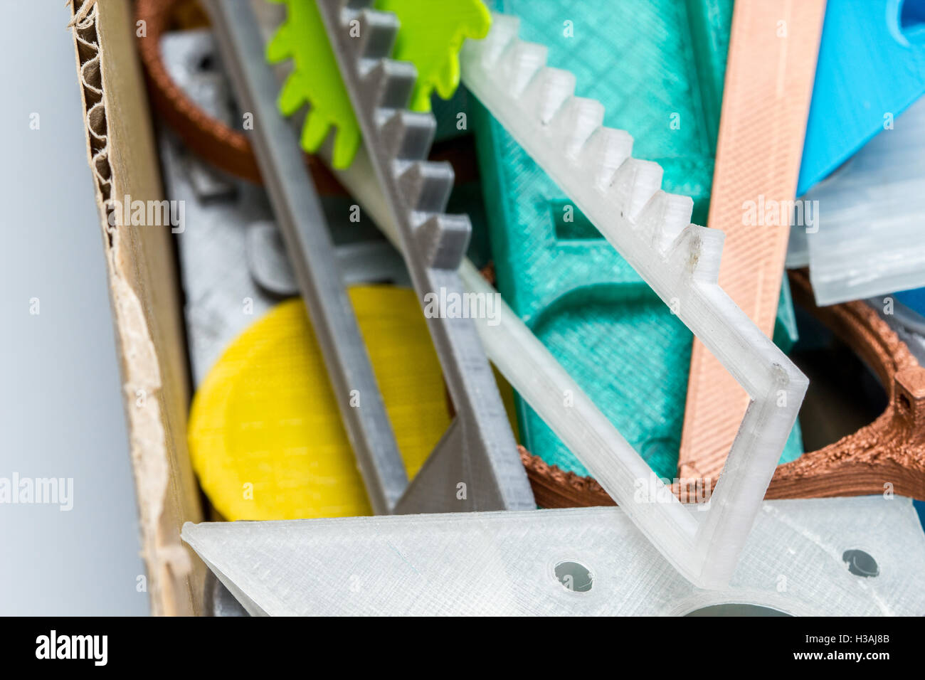 Working with plastic parts made by computer designs and 3d printed by ...