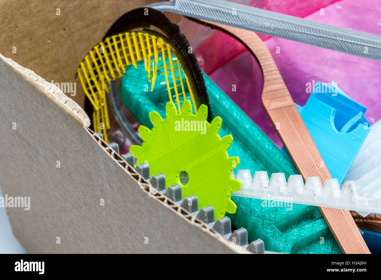 Working with plastic parts made by computer designs and 3d printed by ...