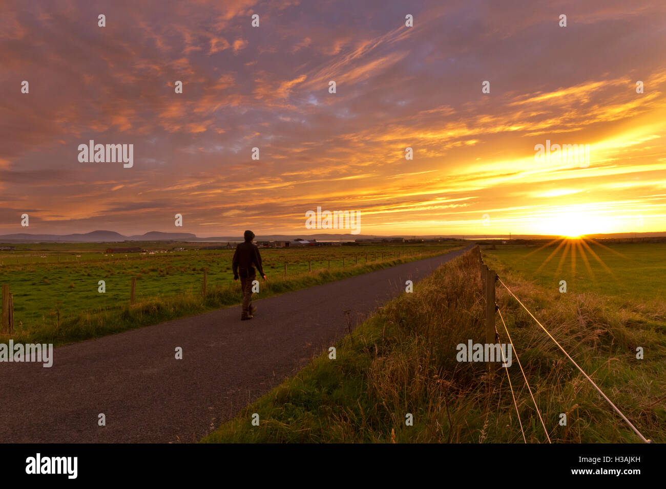 Walking at the sunset hi-res stock photography and images - Alamy