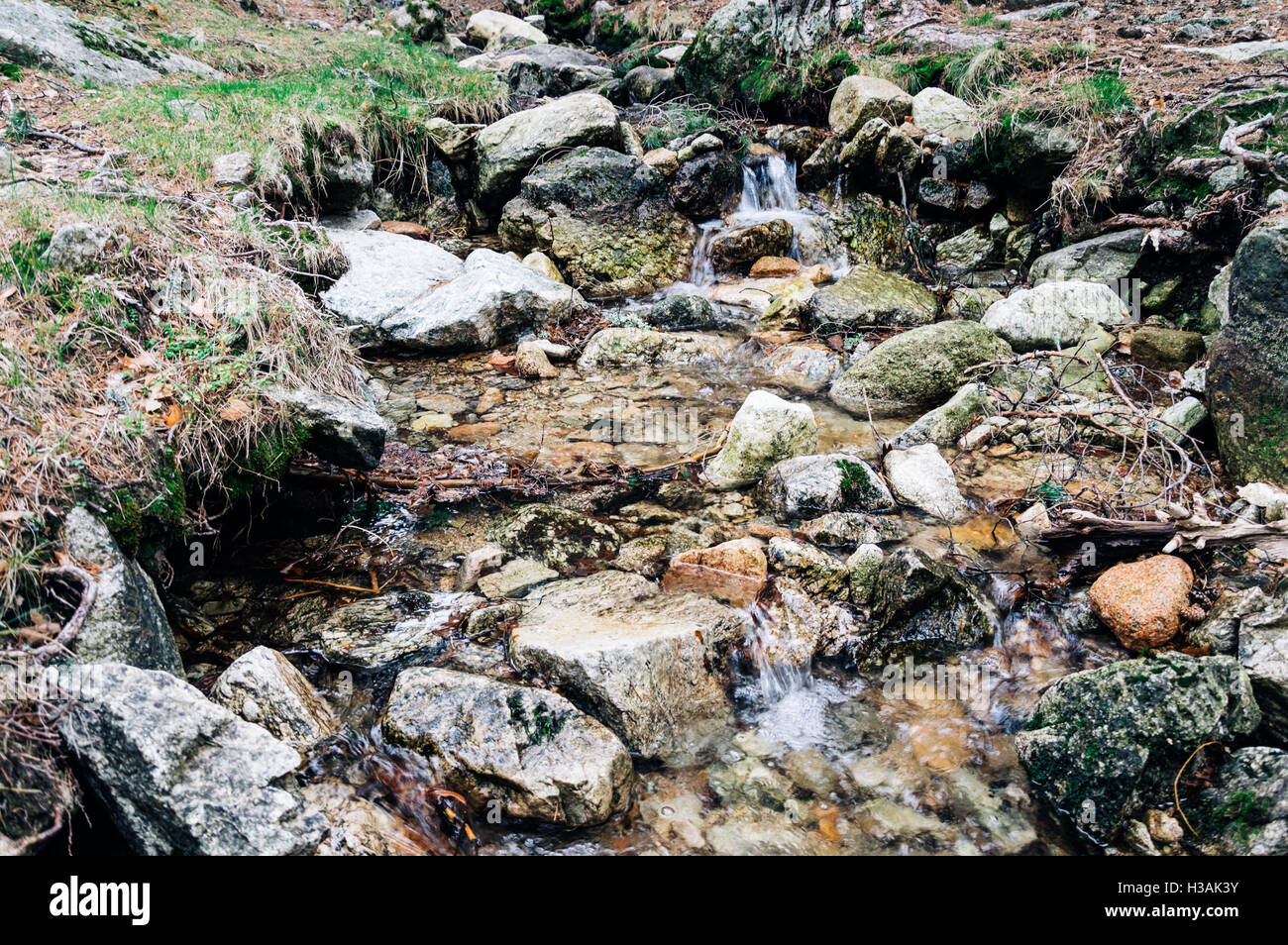 Landscape stream flowing between rocks hi-res stock photography and ...