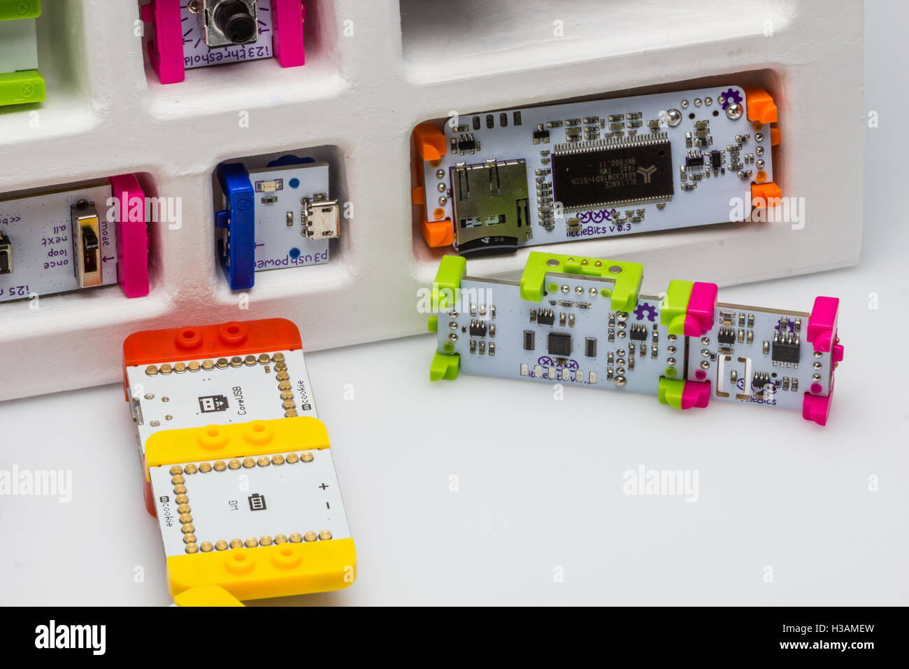 Colorful micro controllers Stock Photo - Alamy