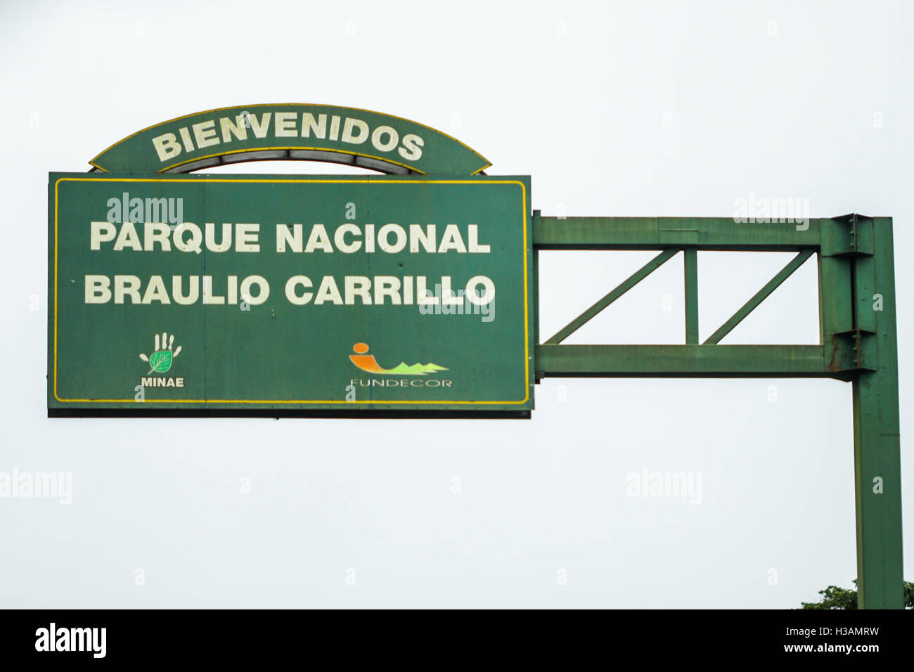 Big Green Metal Sign Stock Photo - Alamy