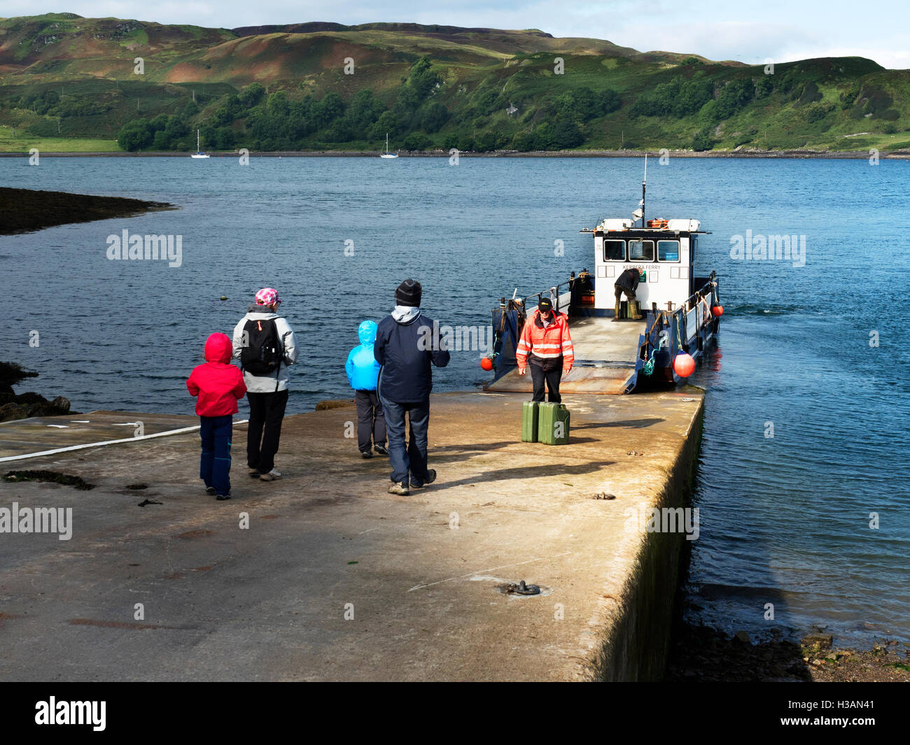 Boarding the Isle of Kerrera Ferry on the Mainland near Oban Argyll and ...