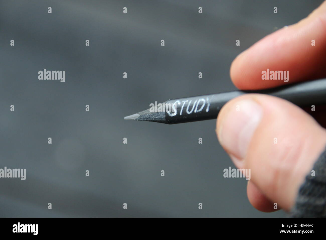 Study or college idea - inscription on pencil Stock Photo - Alamy