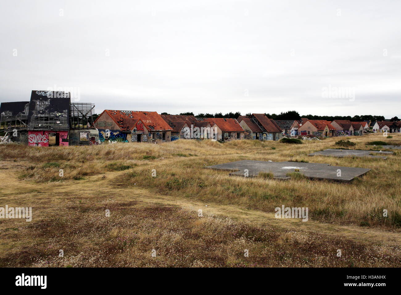 The ghost Normandy seaside town of Pirou-Plage, built in the 90s and ...