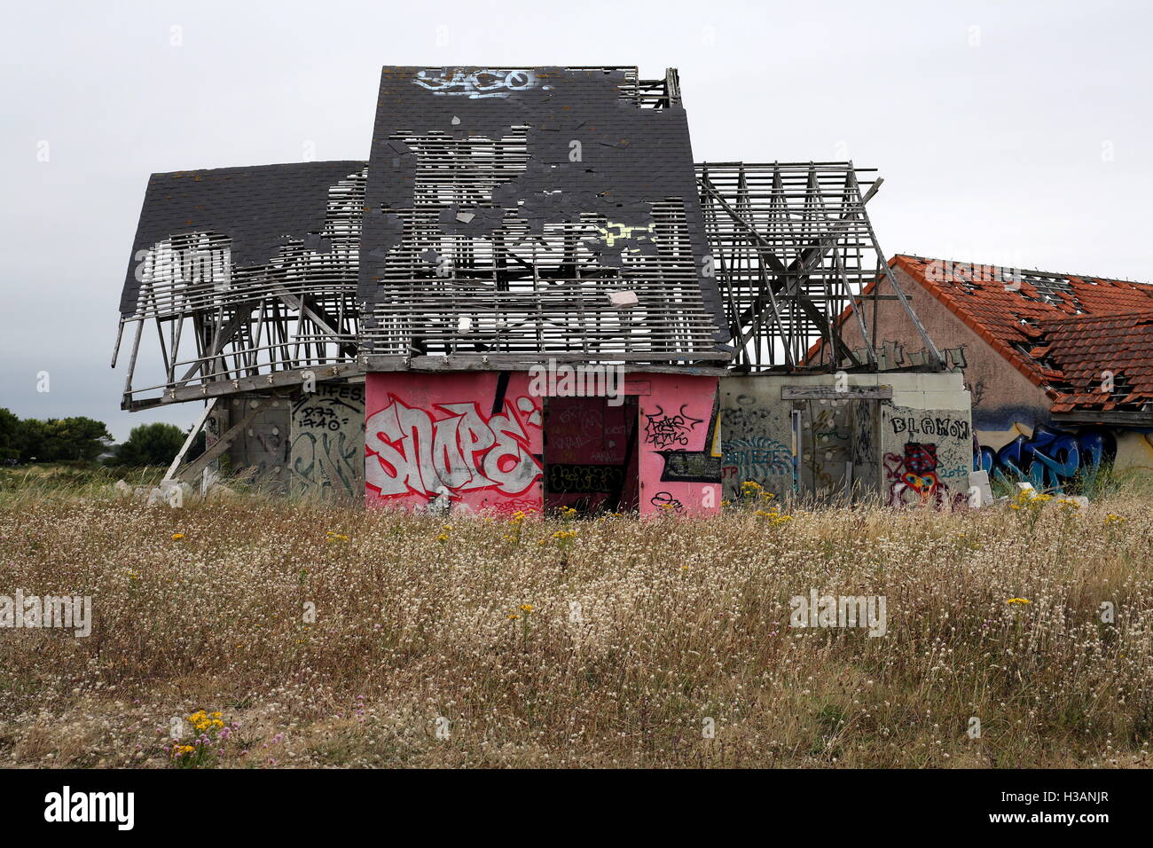 The ghost Normandy seaside town of Pirou-Plage, built in the 90s and ...