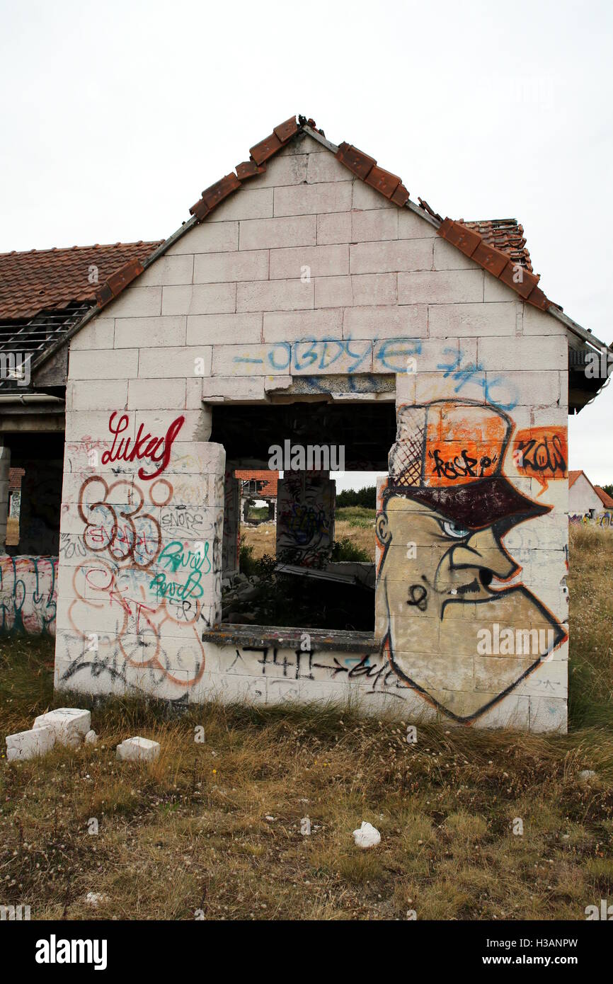 The ghost Normandy seaside town of Pirou-Plage, built in the 90s and ...