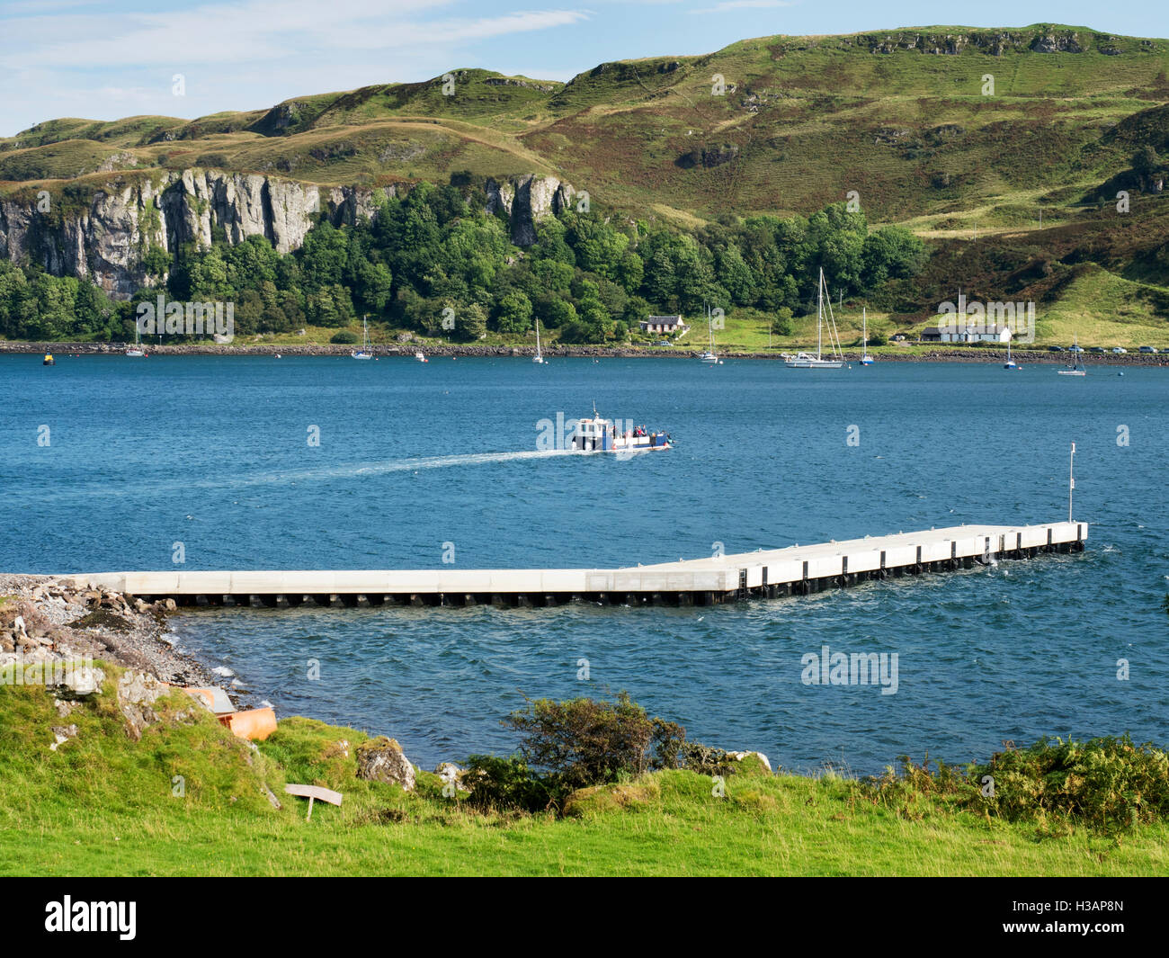 Kerrera Ferry crossing the Sound of Kerrera Isle of Kerrera Argyll and ...