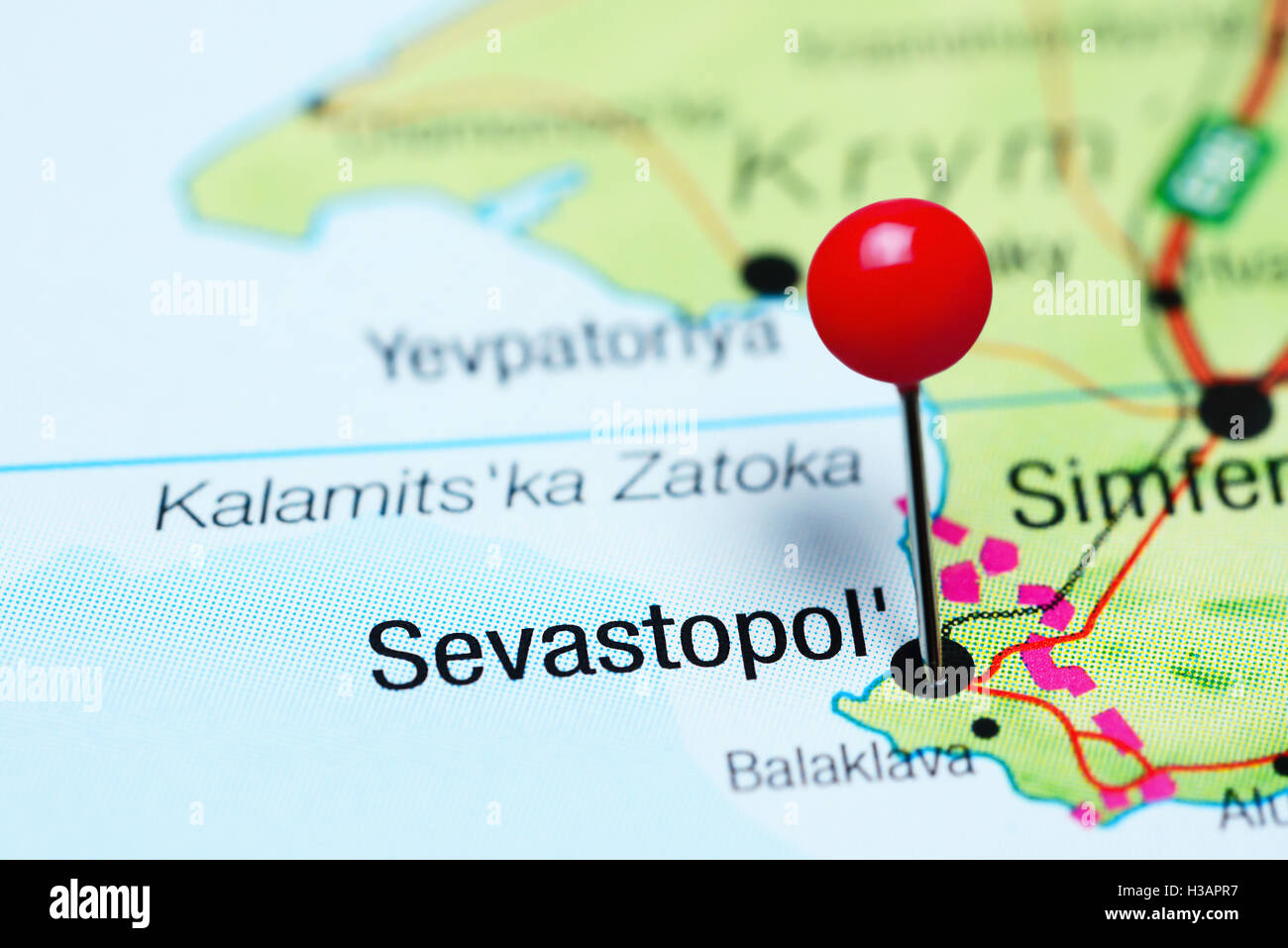 Sevastopol map hi-res stock photography and images - Alamy