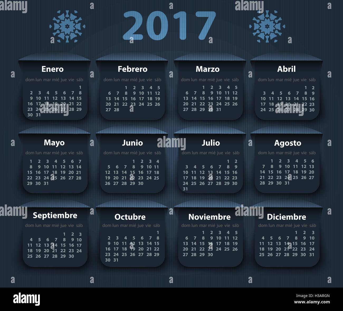 June month in spanish calendar hi-res stock photography and images - Alamy