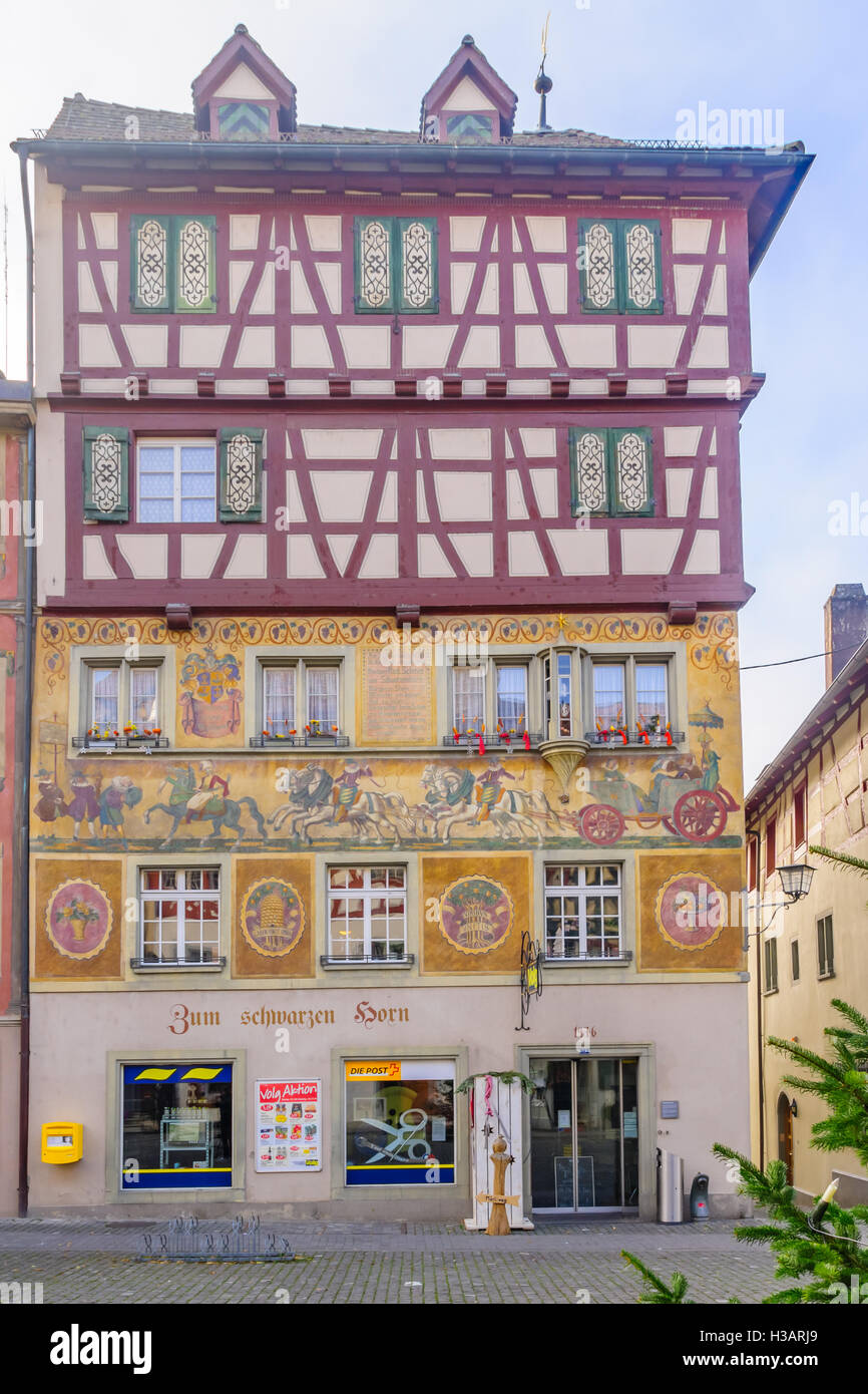 STEIN AM RHEIN, SWITZERLAND - DECEMBER 26, 2015: View of a building ...