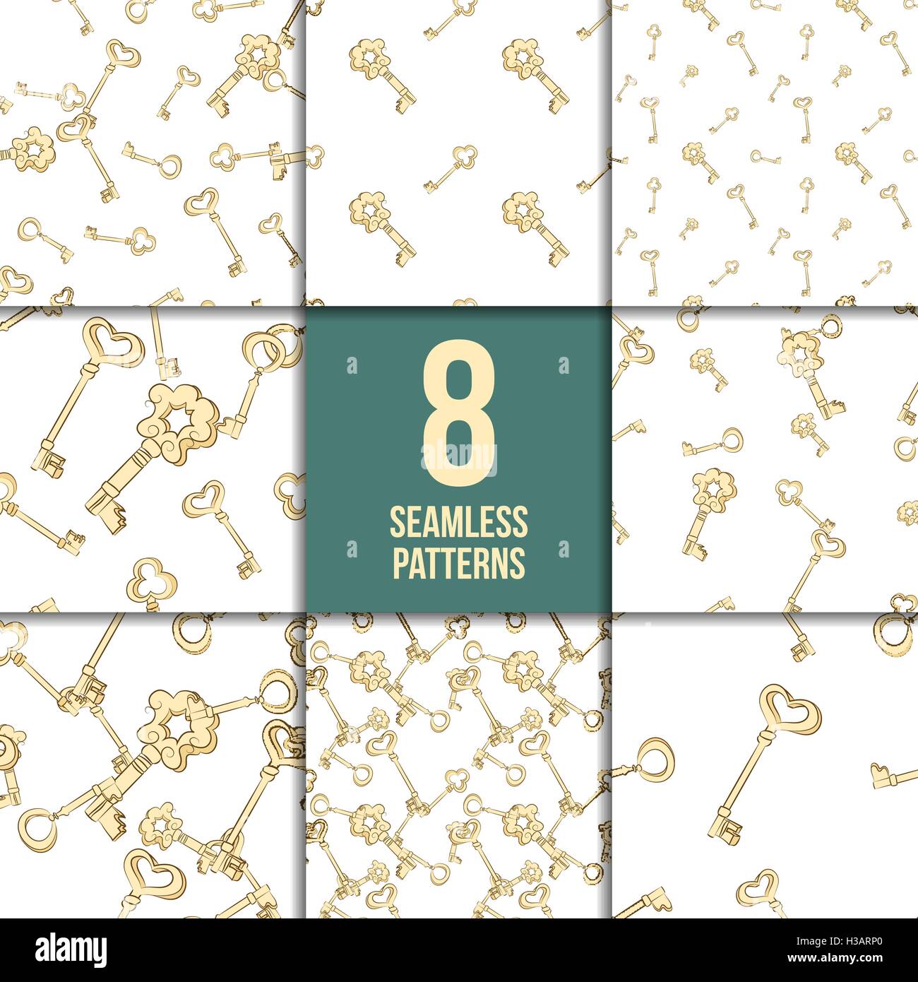 Seamless keys pattern set Stock Vector Image & Art - Alamy