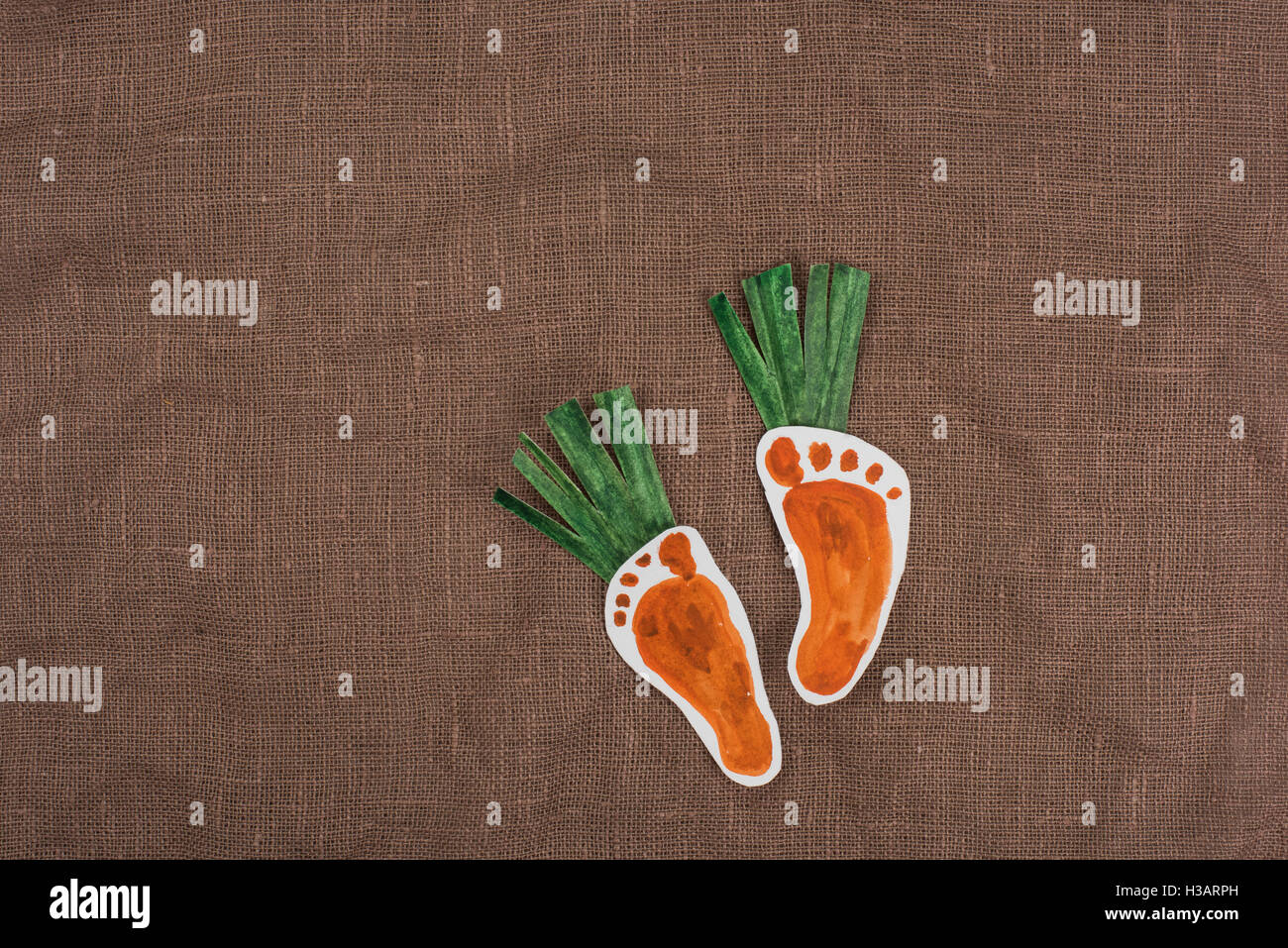 handmade foot-shaped carrot Stock Photo - Alamy