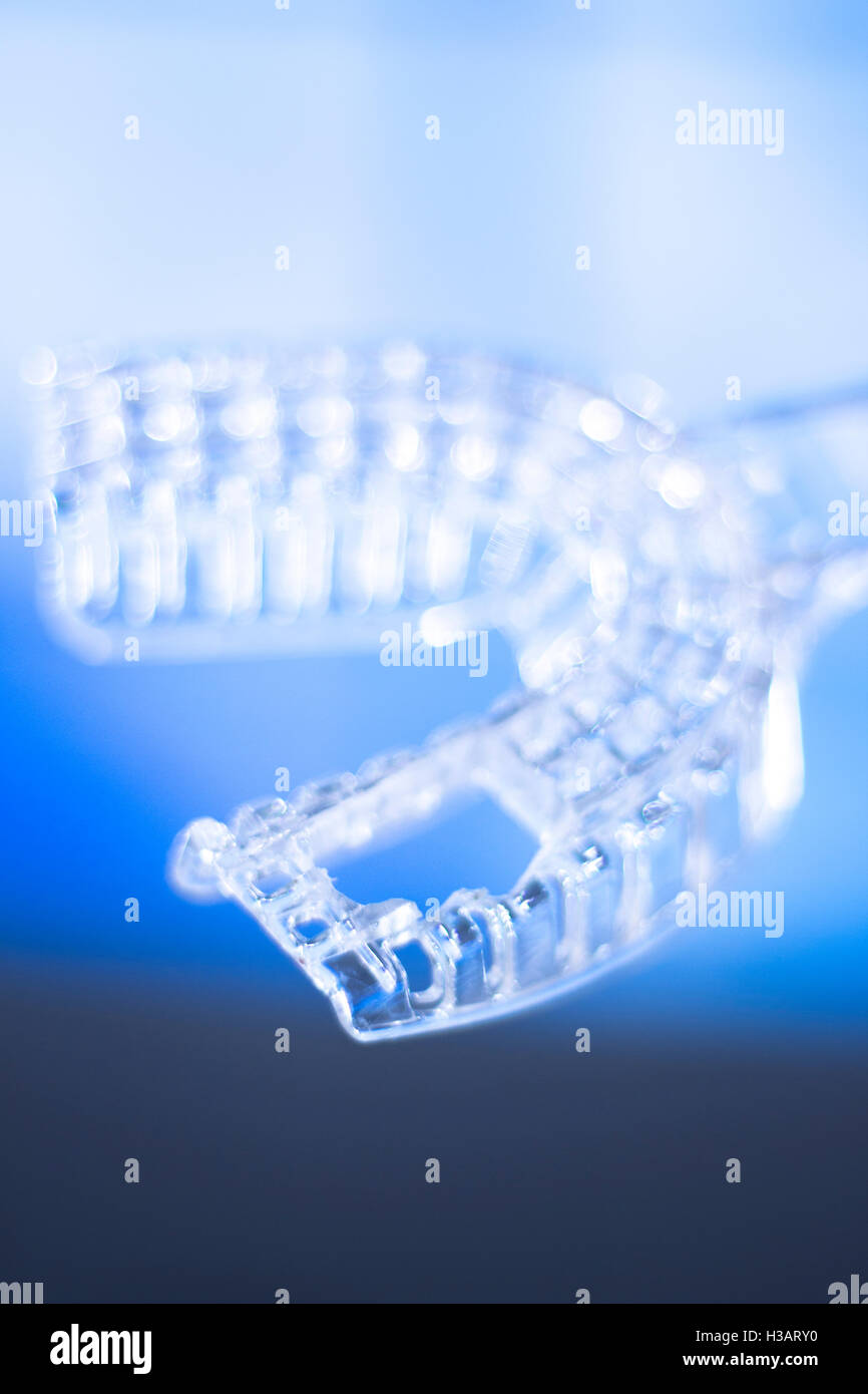 Dentist's plastic dental tooth mold to take impressions of teeth in ...