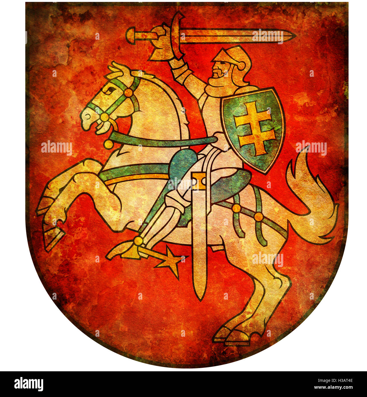 old isolated over white coat of arms of lithuania Stock Photo - Alamy