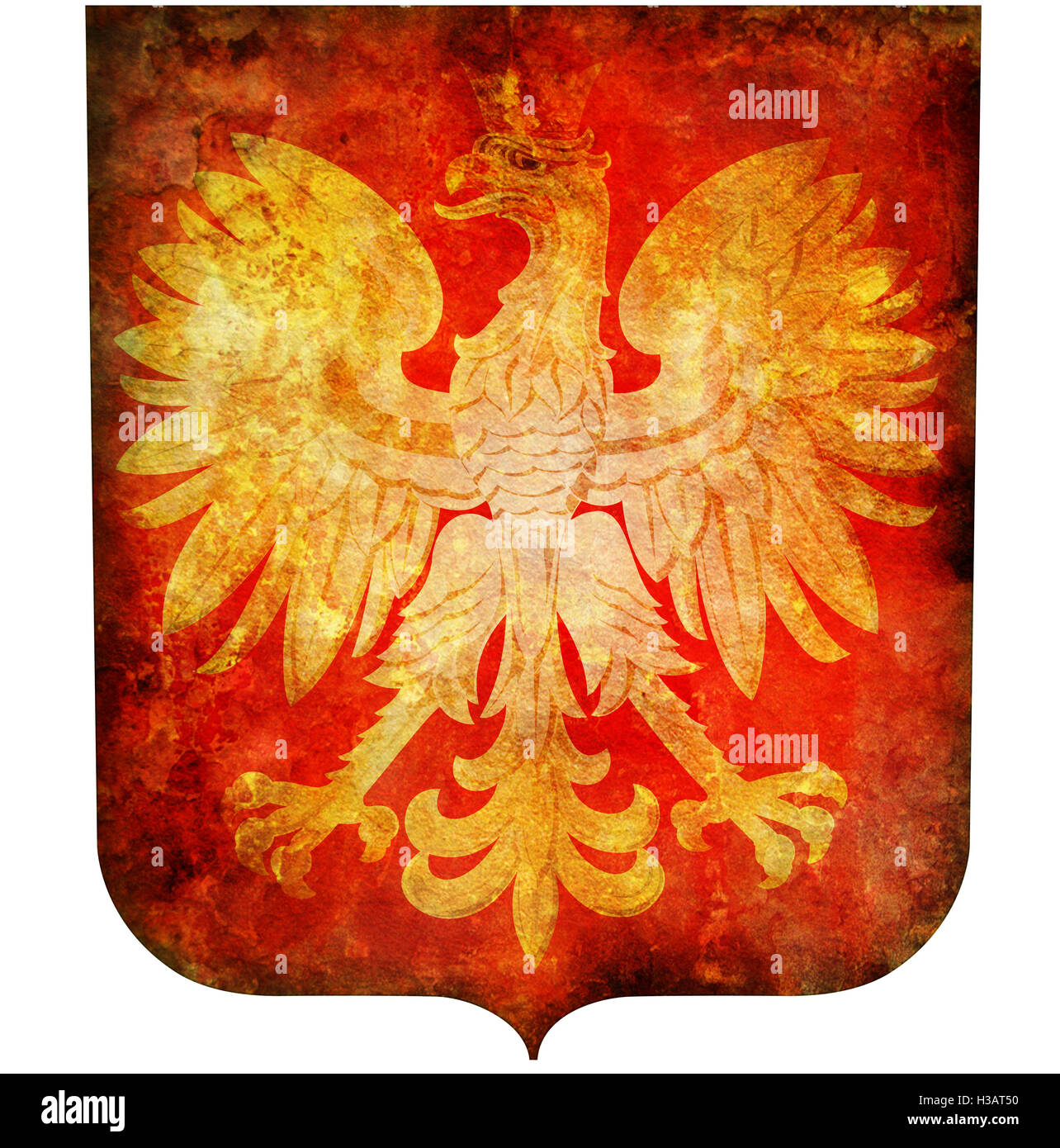 old isolated over white coat of arms of poland Stock Photo - Alamy