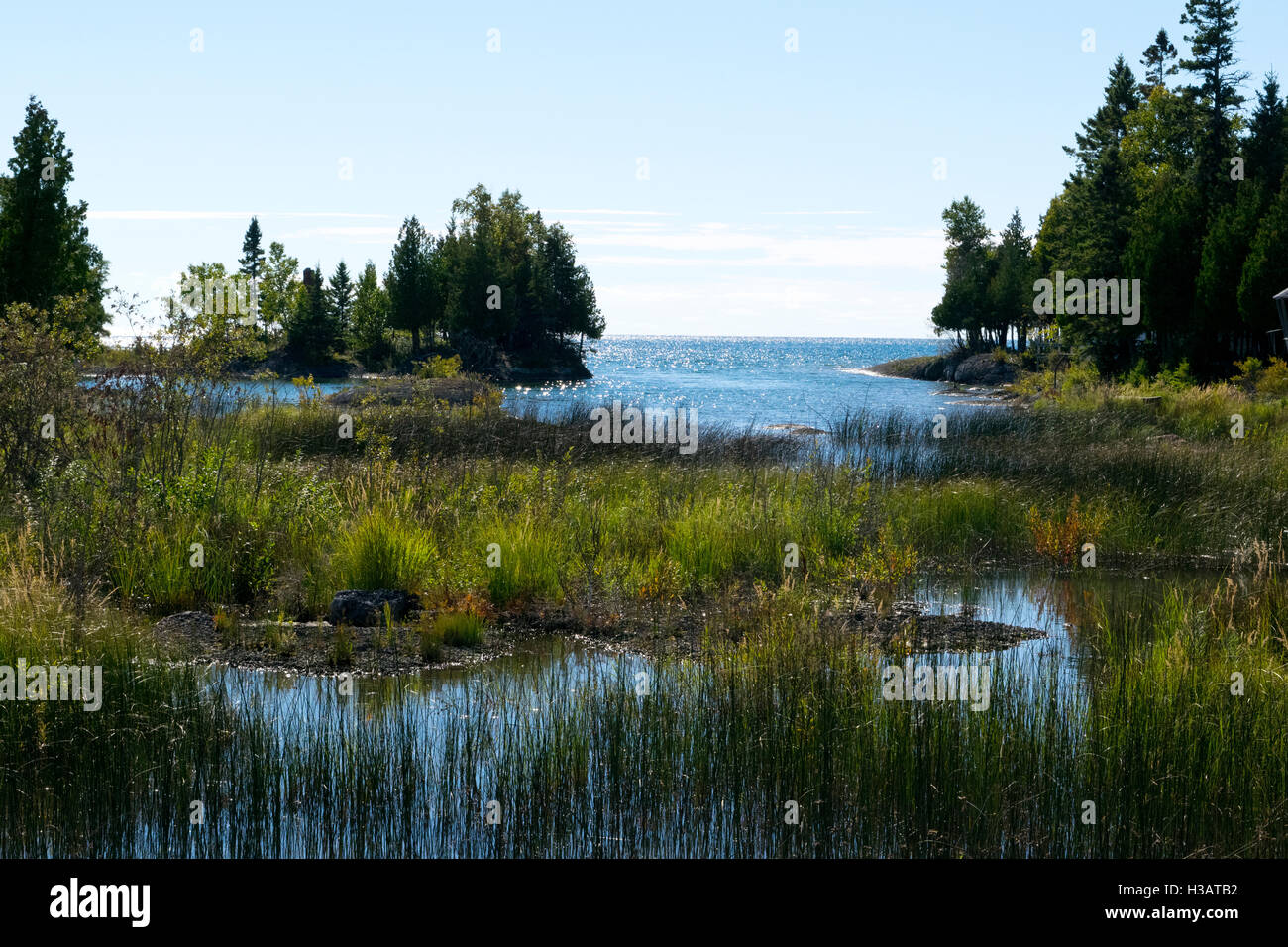 A view of Lake Huron, near South Baymouth Stock Photo - Alamy