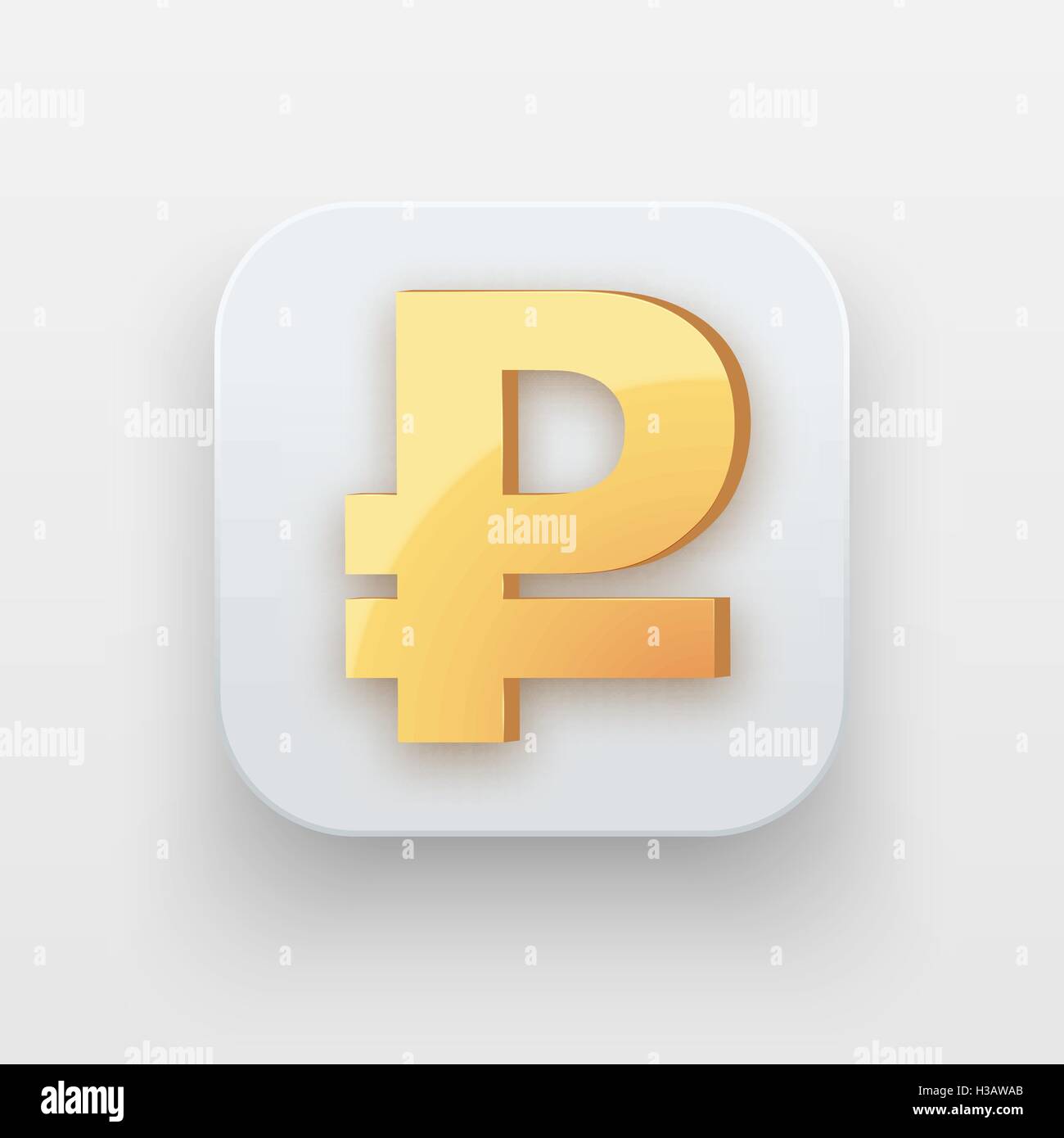 Money icon. Symbol of Gold Ruble Stock Vector Image & Art - Alamy
