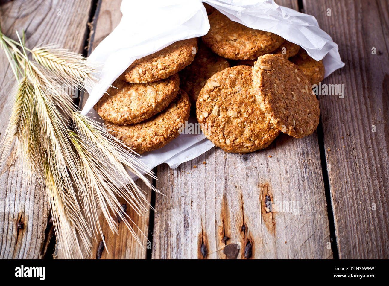 crispy oat cookies and ears Stock Photo - Alamy