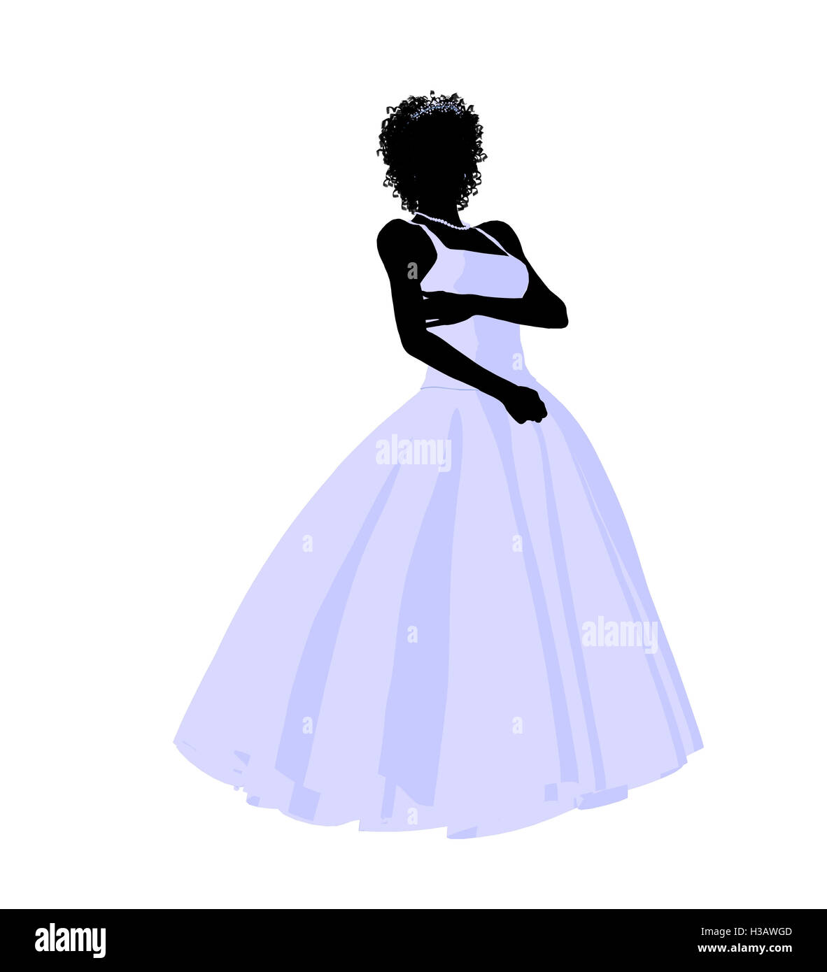 African American Wedding Bride Silhouette Stock Photo - Alamy