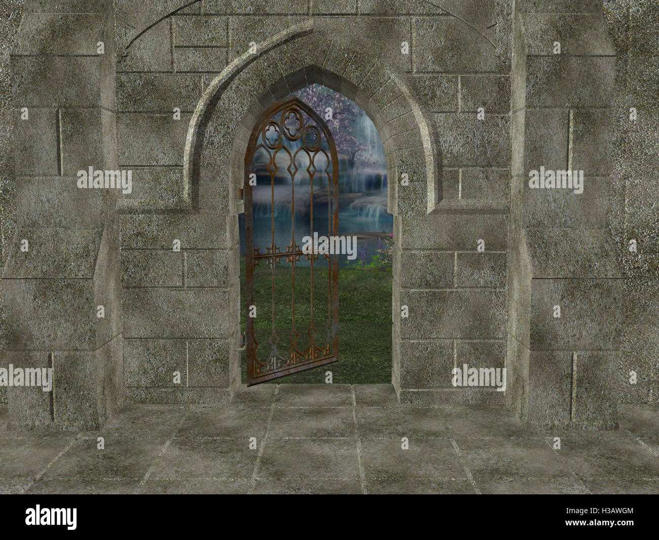 Outside Sanctuary Background Stock Photo - Alamy