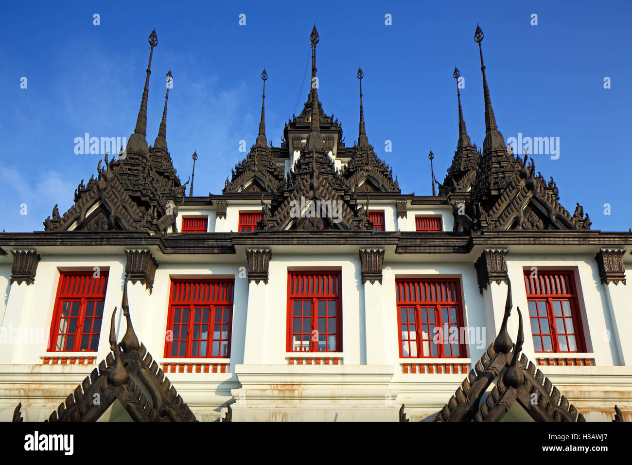 Iron temple Loha Prasat in Wat Ratchanatdaram Worawihan Stock Photo - Alamy