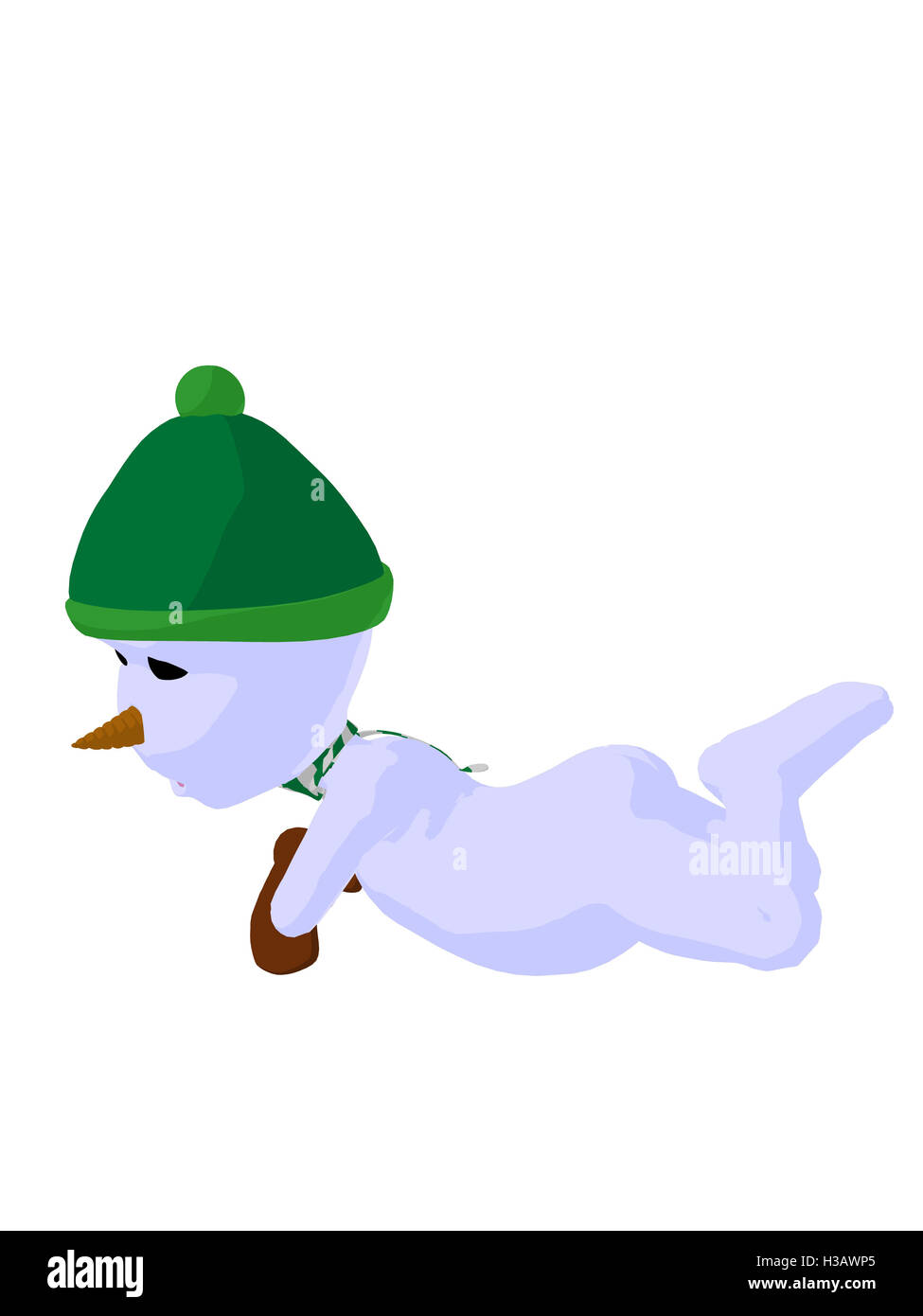 Snowboy Art Illustration Silhouette Stock Photo - Alamy