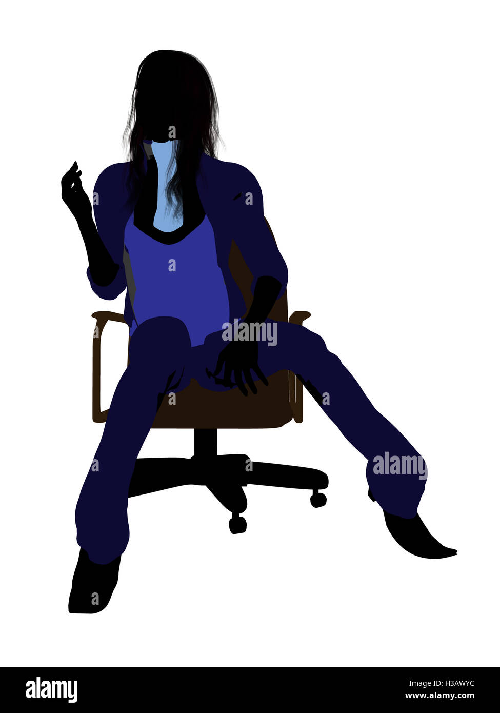 Woman in silhouette sitting Cut Out Stock Images & Pictures - Alamy