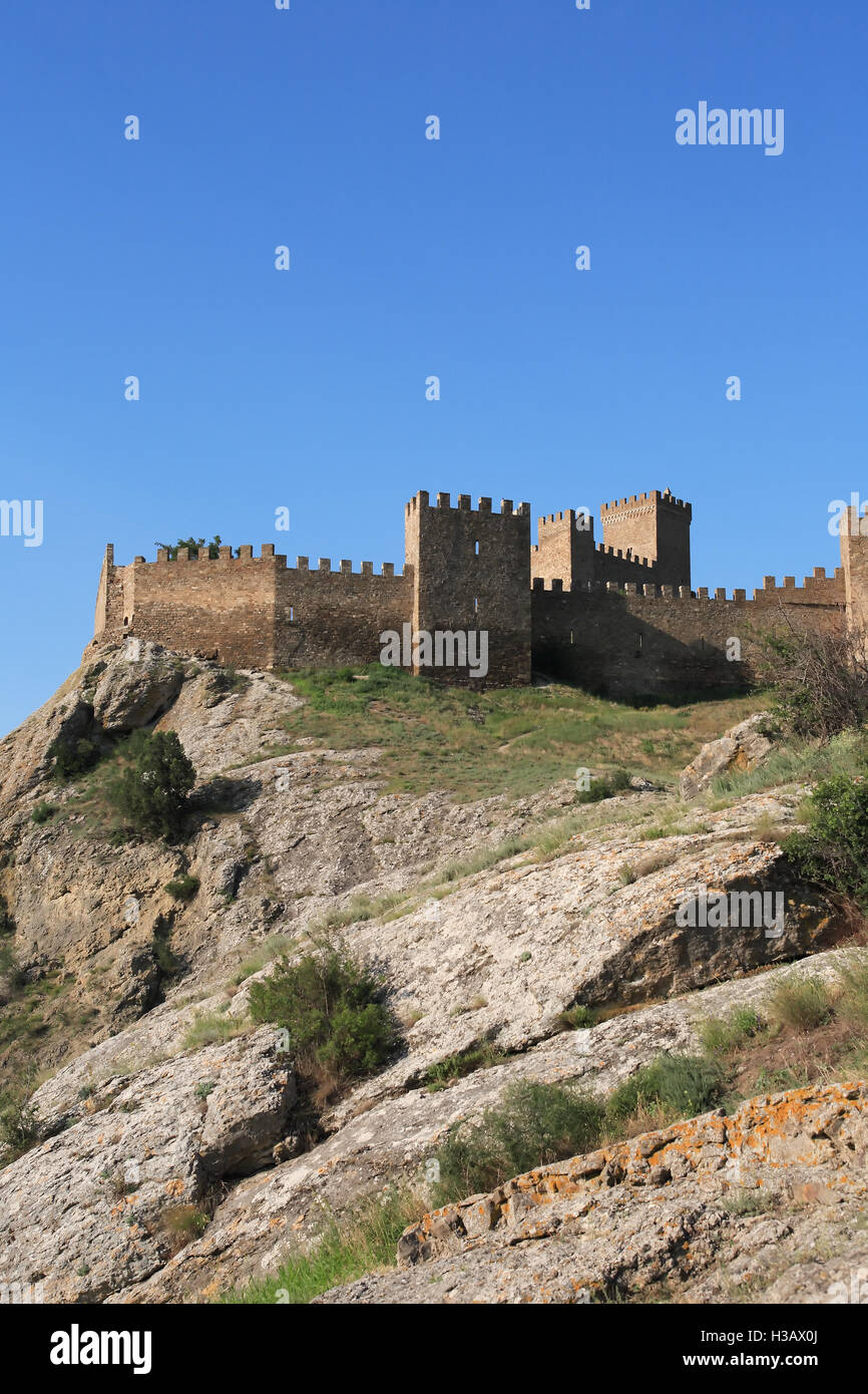 Fortress On The Rock Stock Photo - Alamy