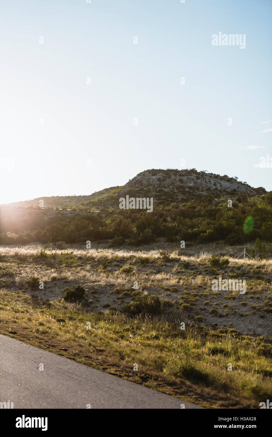 hills roadside in Texas Stock Photo - Alamy