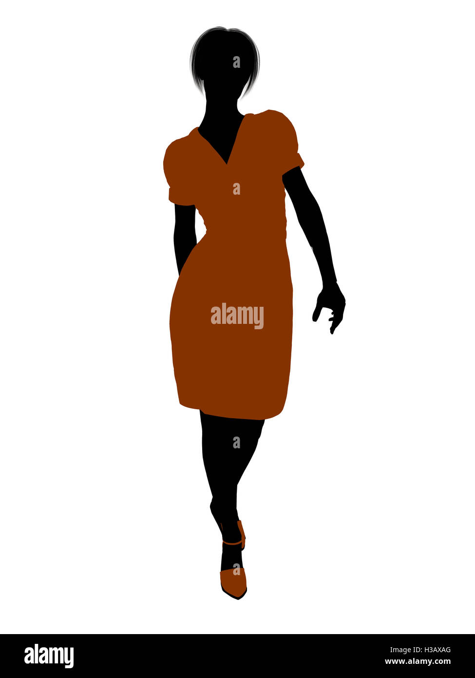 Female Retro Silhouette Stock Photo - Alamy