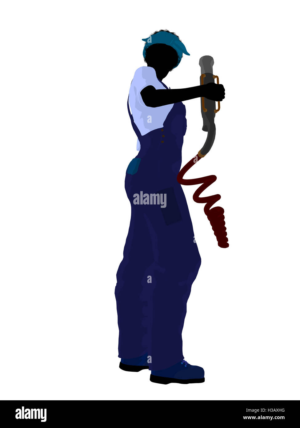 Female Mechanic Silhouette Stock Photo - Alamy