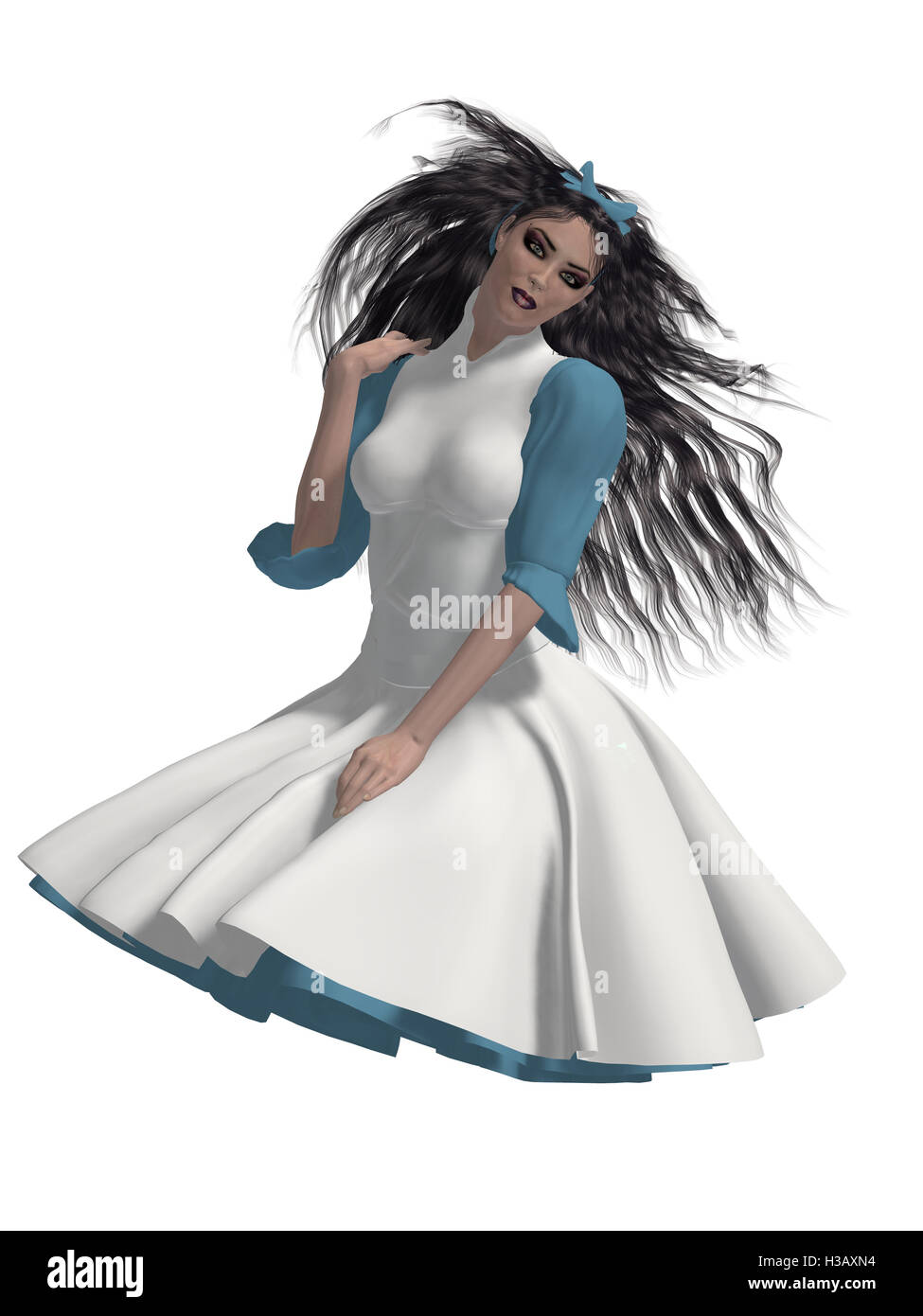 Goth Alice In Wonderland Stock Photo - Alamy
