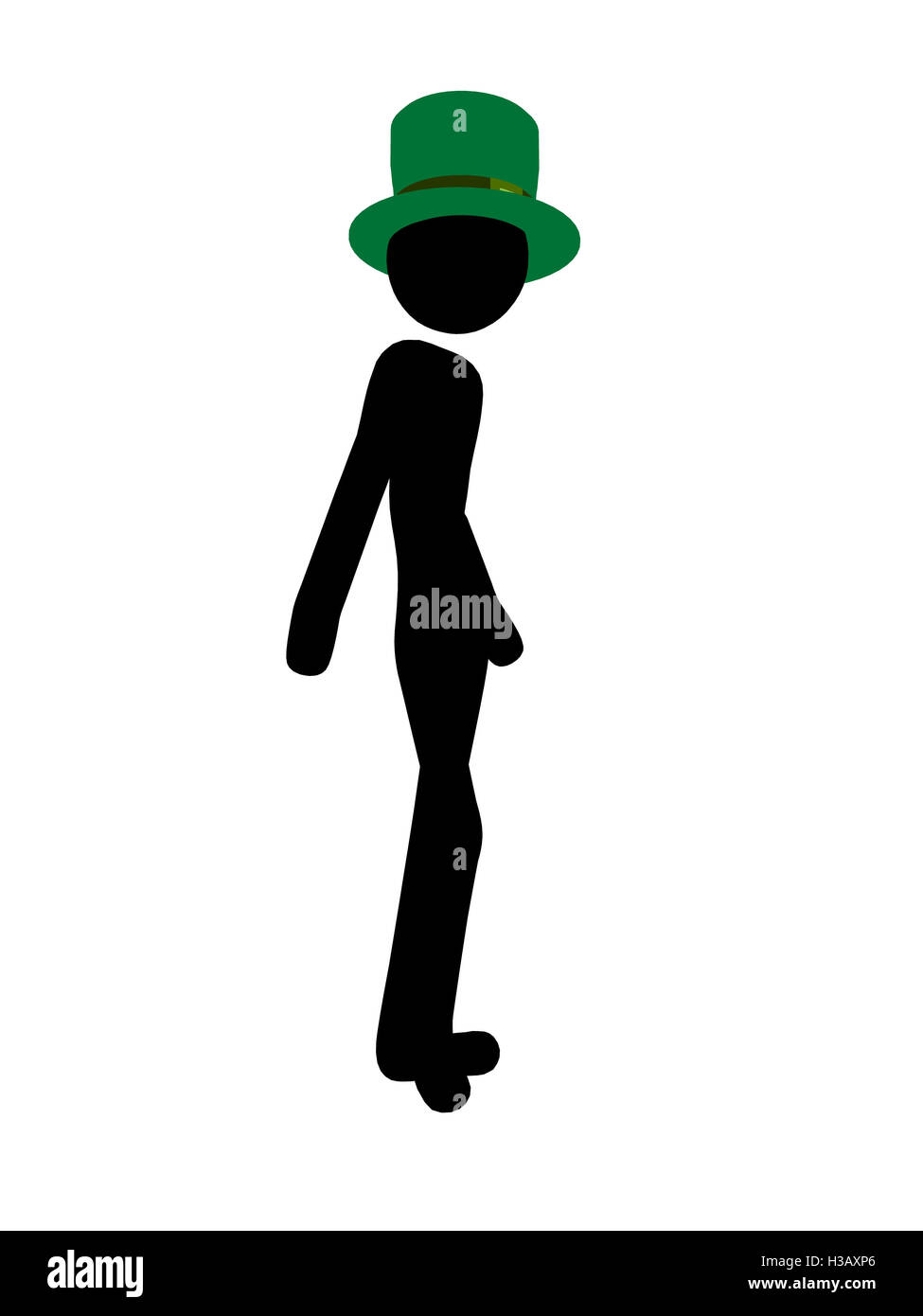 St. Patricks Day Stickman Illustration Silhouette Stock Photo - Alamy