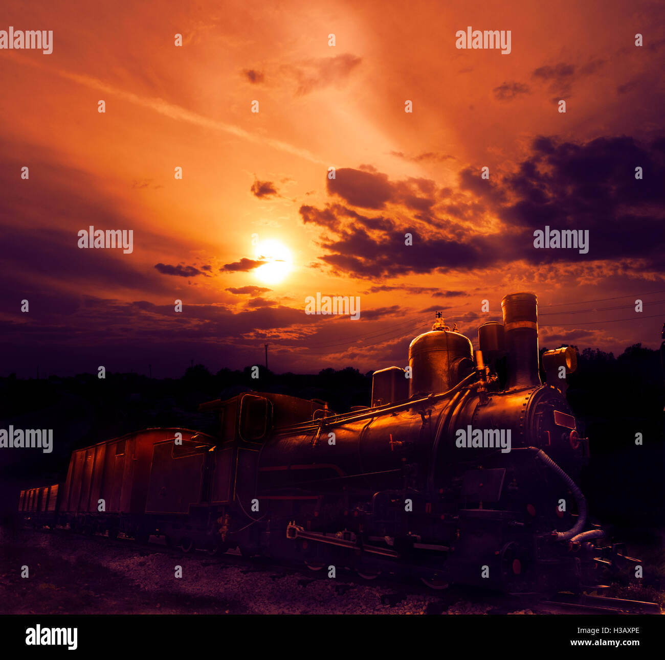 Ancient locomotive railroad train hi-res stock photography and images ...