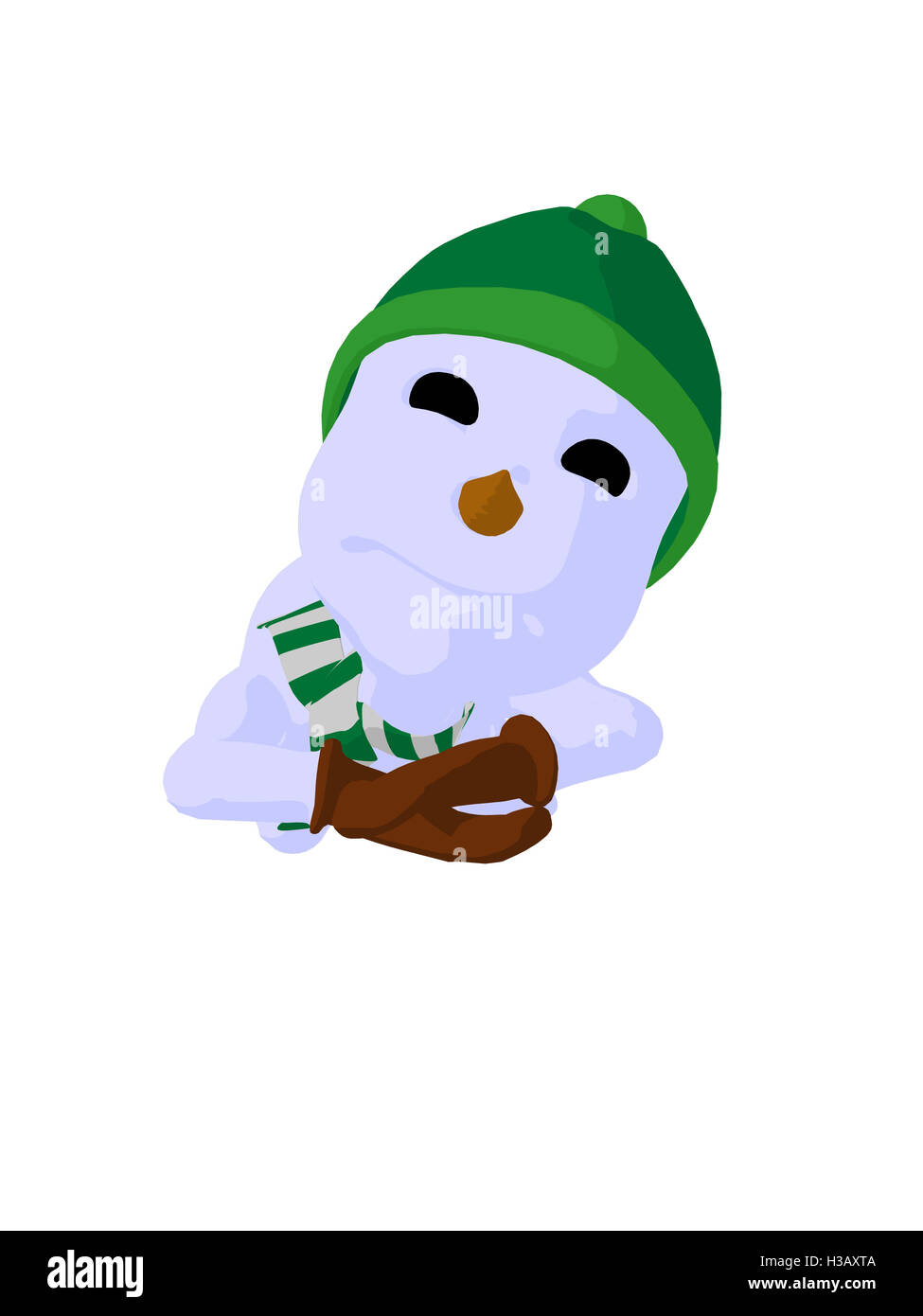 Snowboy Art Illustration Silhouette Stock Photo - Alamy