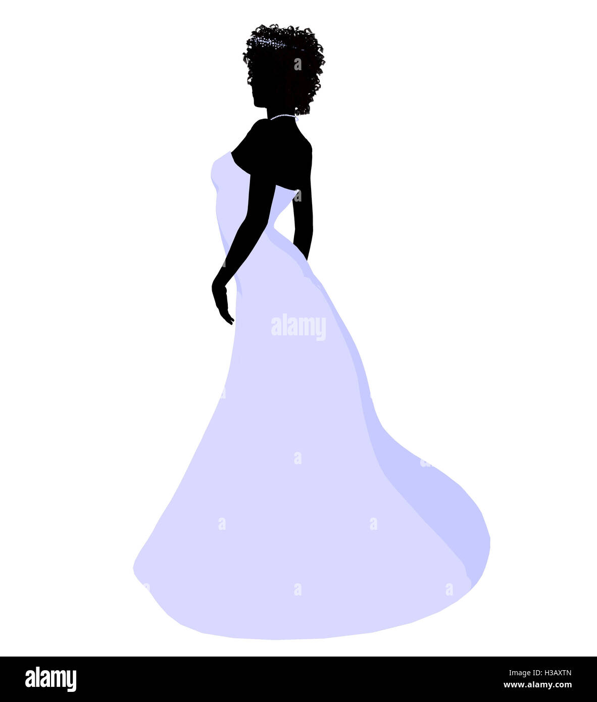 African American Wedding Bride Silhouette Stock Photo - Alamy