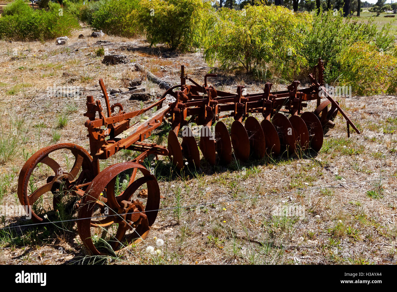 old farm tools Stock Photo - Alamy