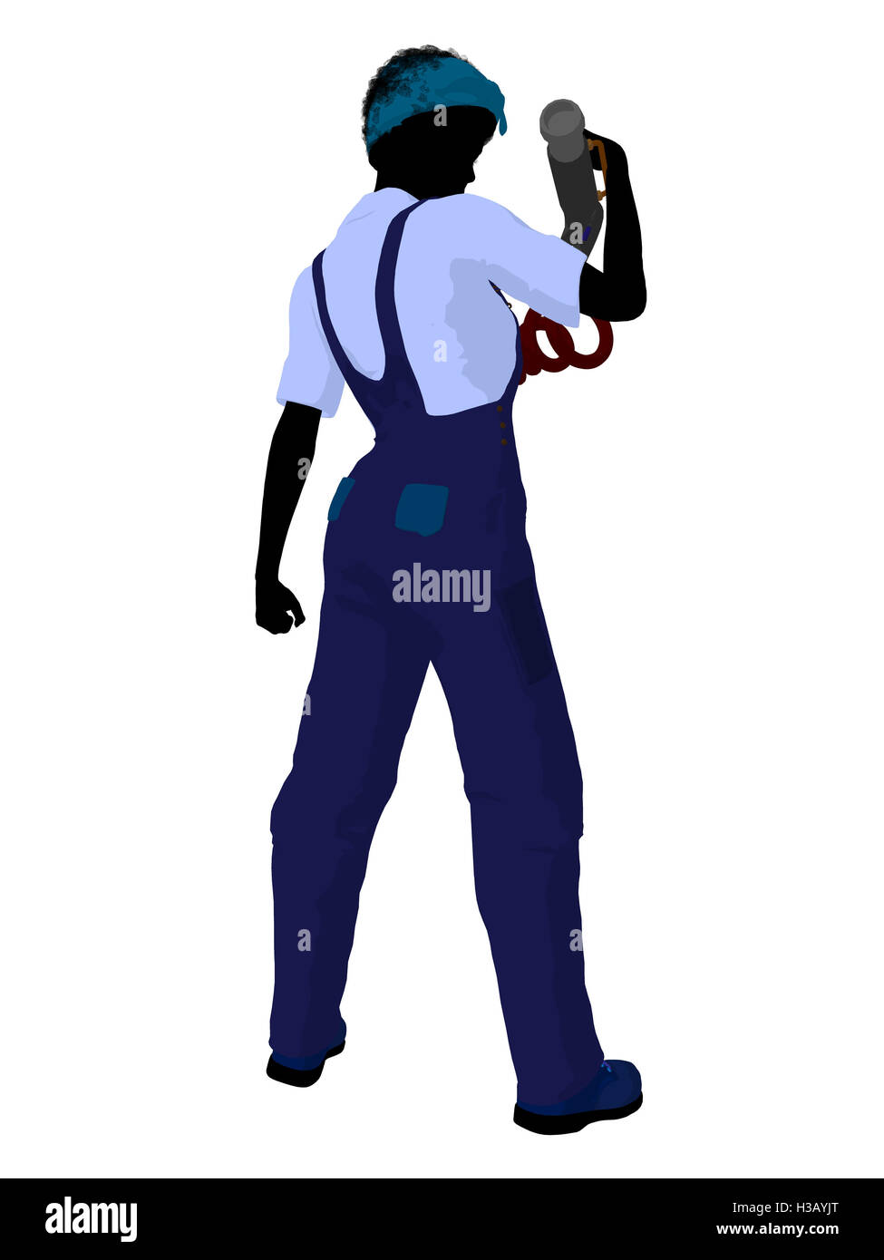 Female Mechanic Silhouette Stock Photo - Alamy