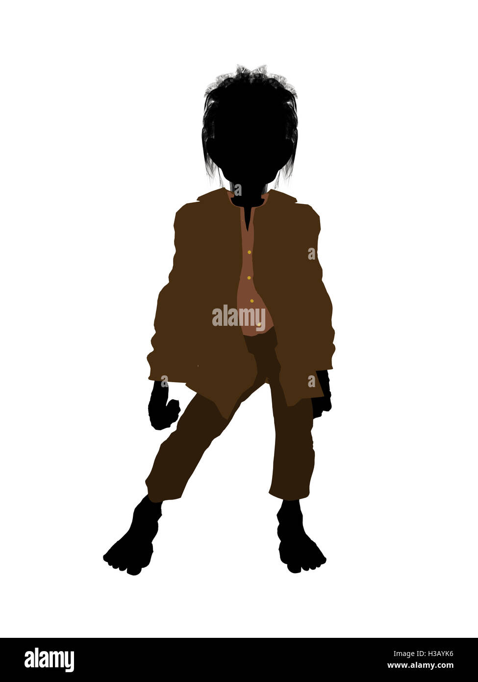 Dwarf Silhouette Illustration Stock Photo - Alamy