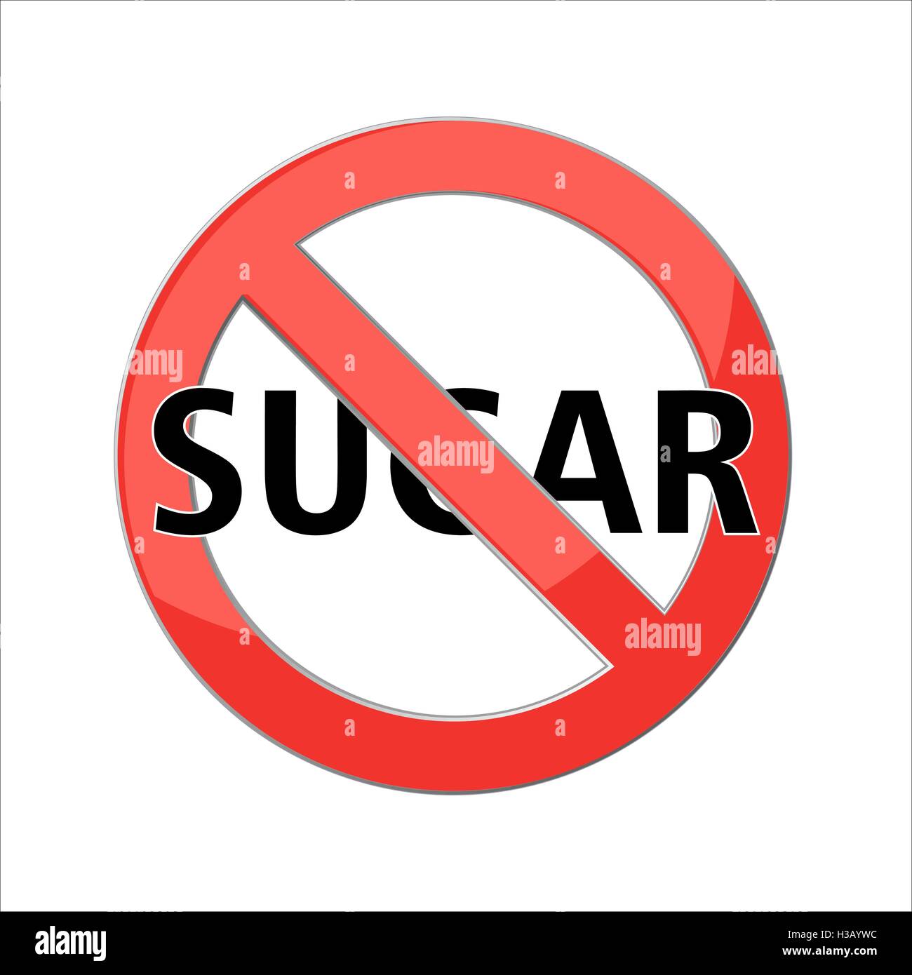 no sugar sign Stock Vector Image & Art - Alamy