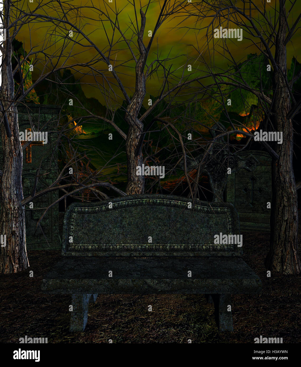 Haunted bench hi-res stock photography and images - Alamy